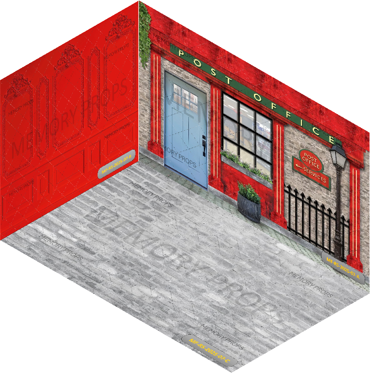 The Vintage Post Office Room Set Backdrop