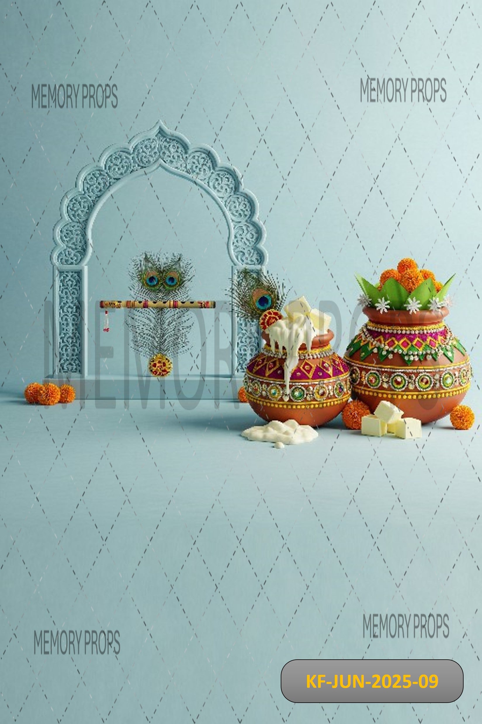 Dahi Handi Darbar Kids With Floor Backdrop