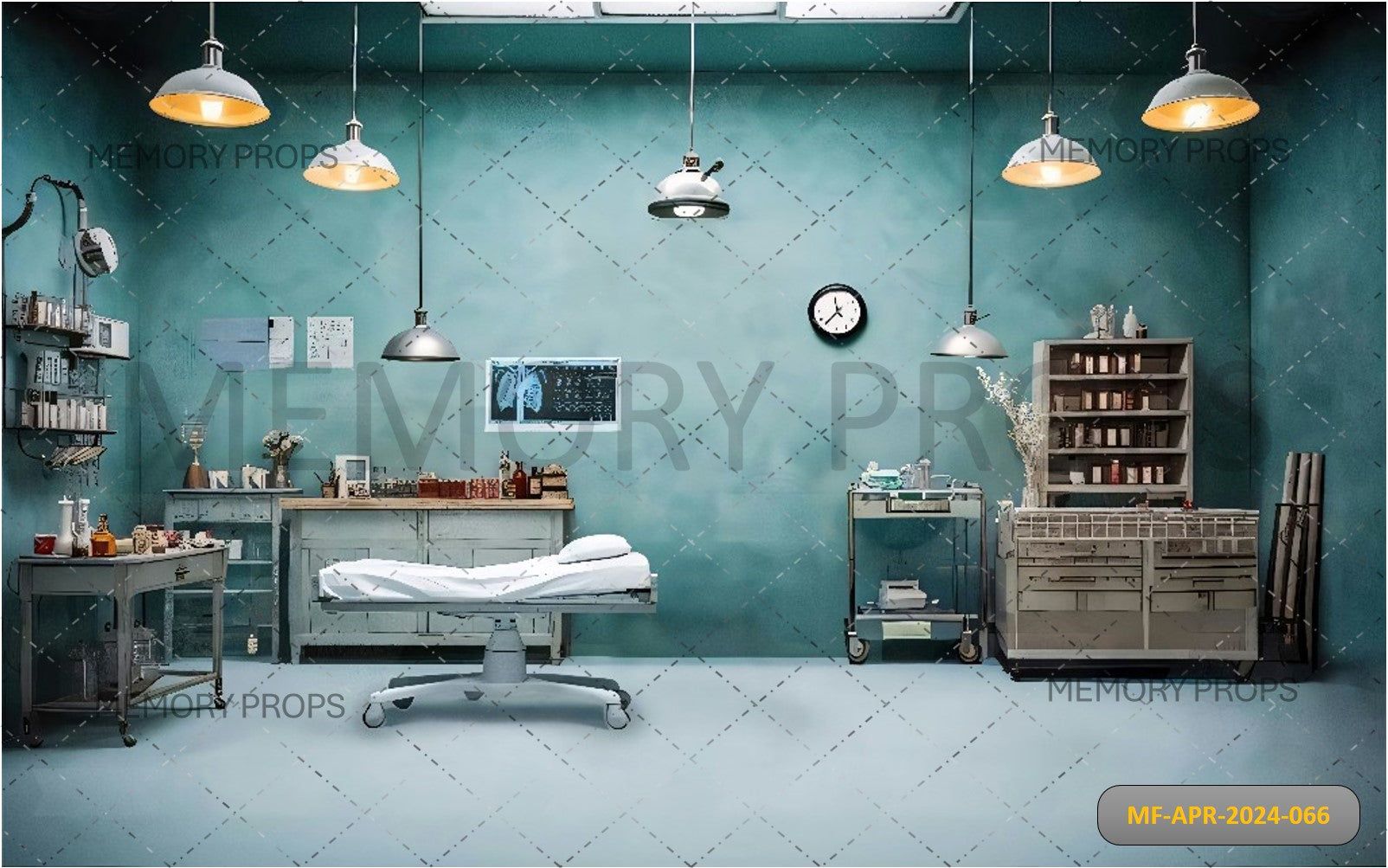 Doctor Hospital Room Printed Backdrop