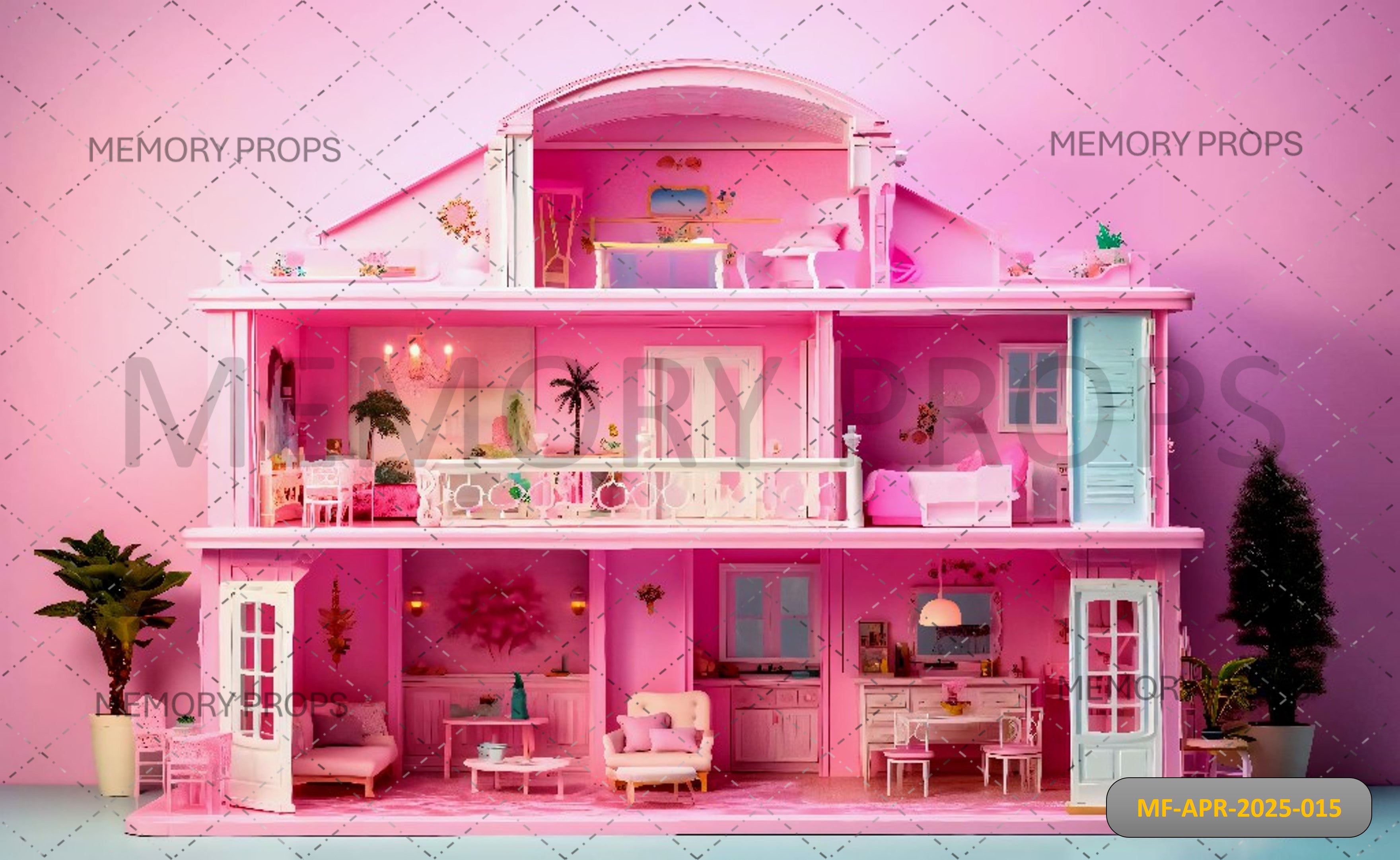 Barbie Land Printed Backdrop