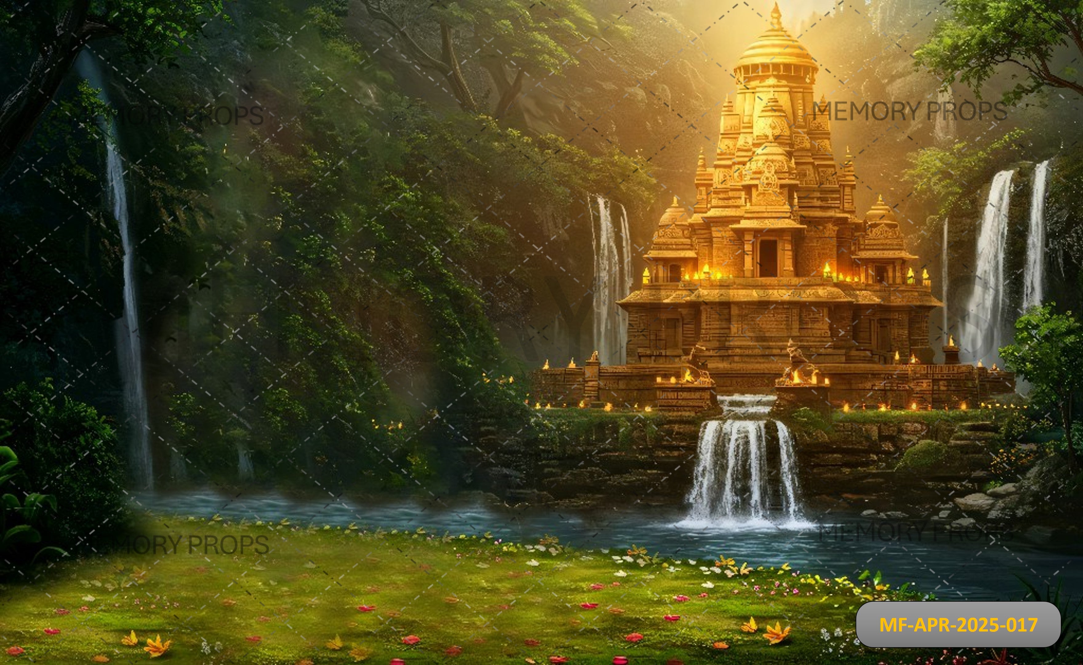 Golden Tample - Printed Backdrop