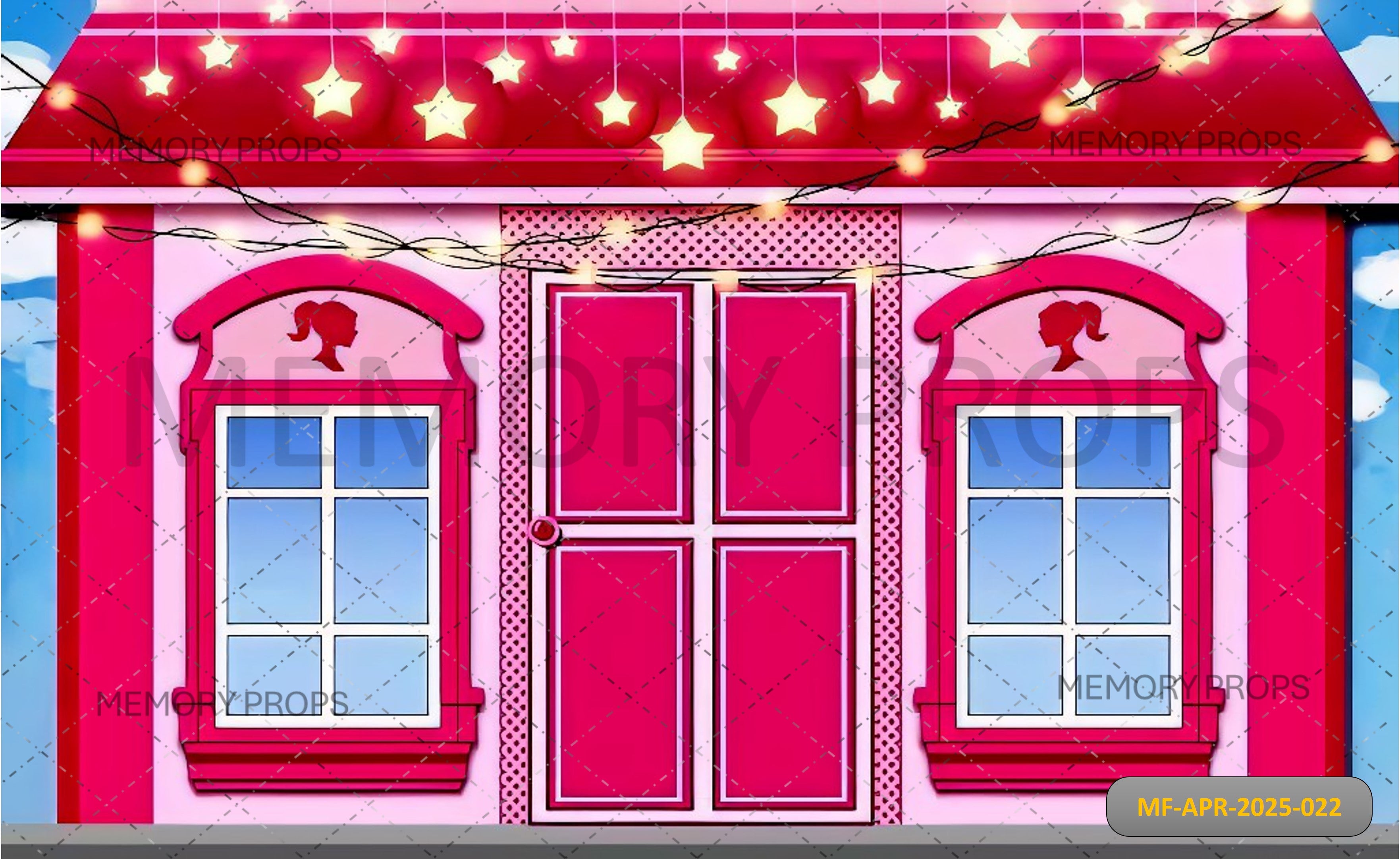 Barbie Dreamhouse Printed Backdrop