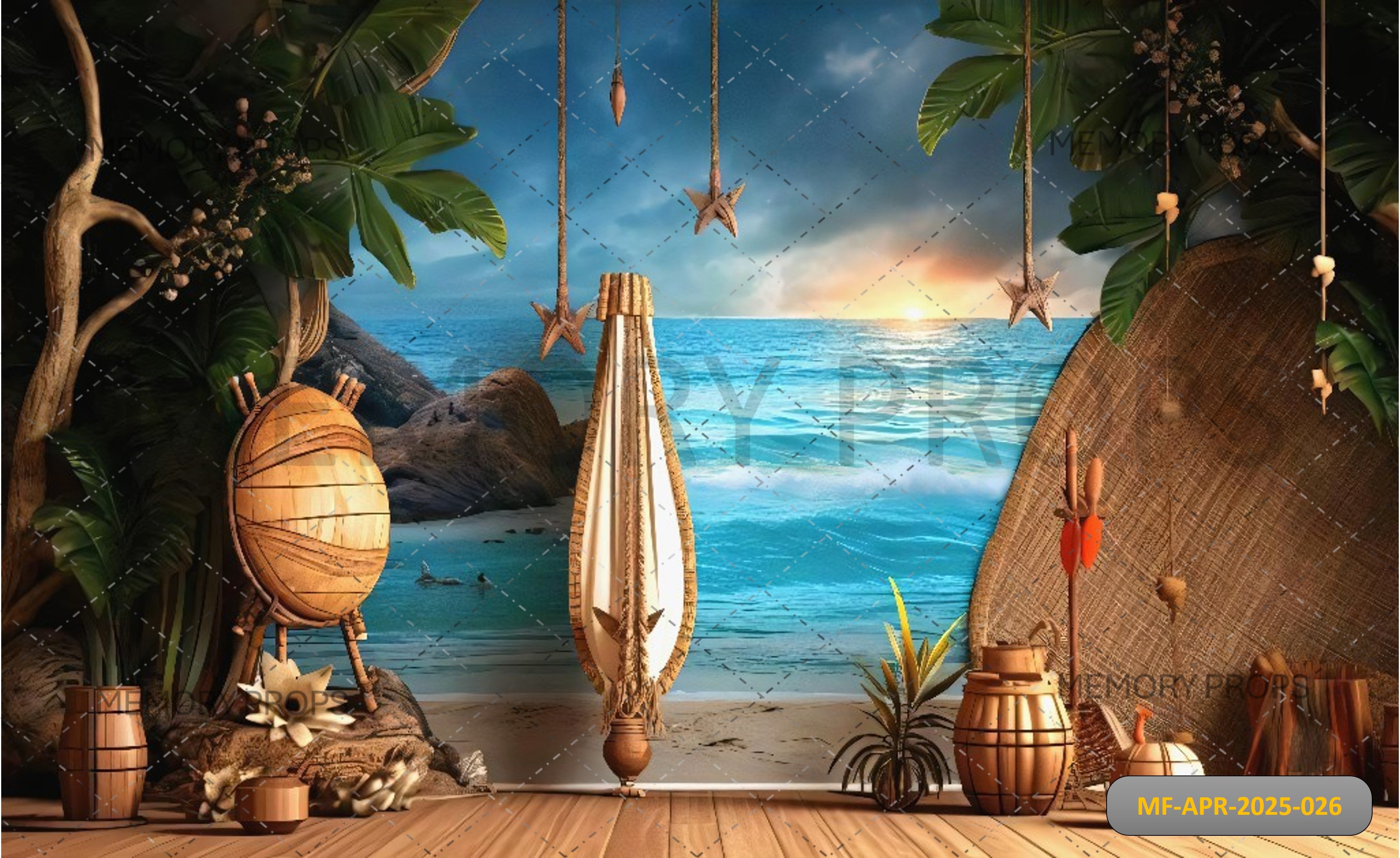 Holiday Beach Printed Backdrop