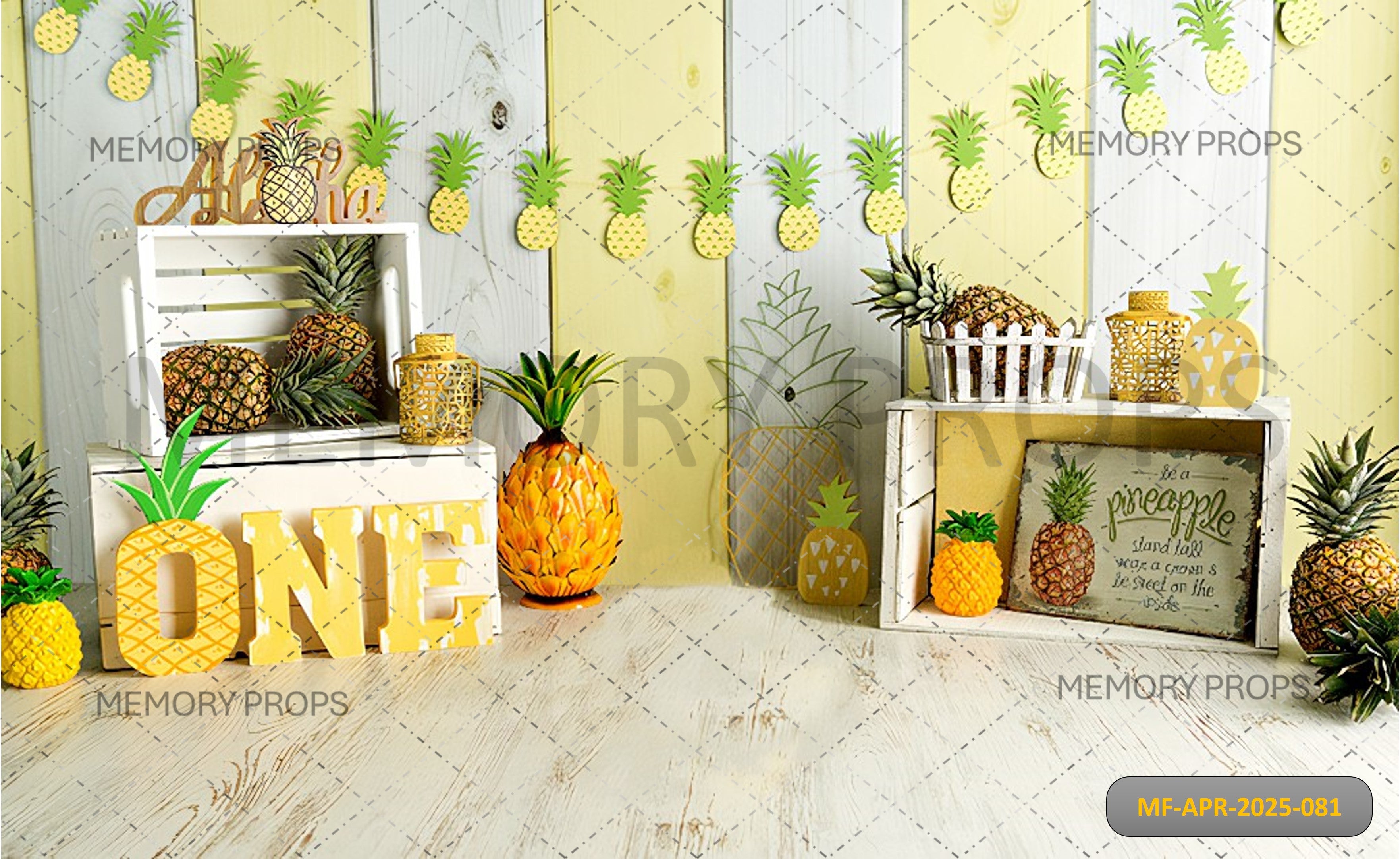 Island Baby Turning One Printed Backdrop