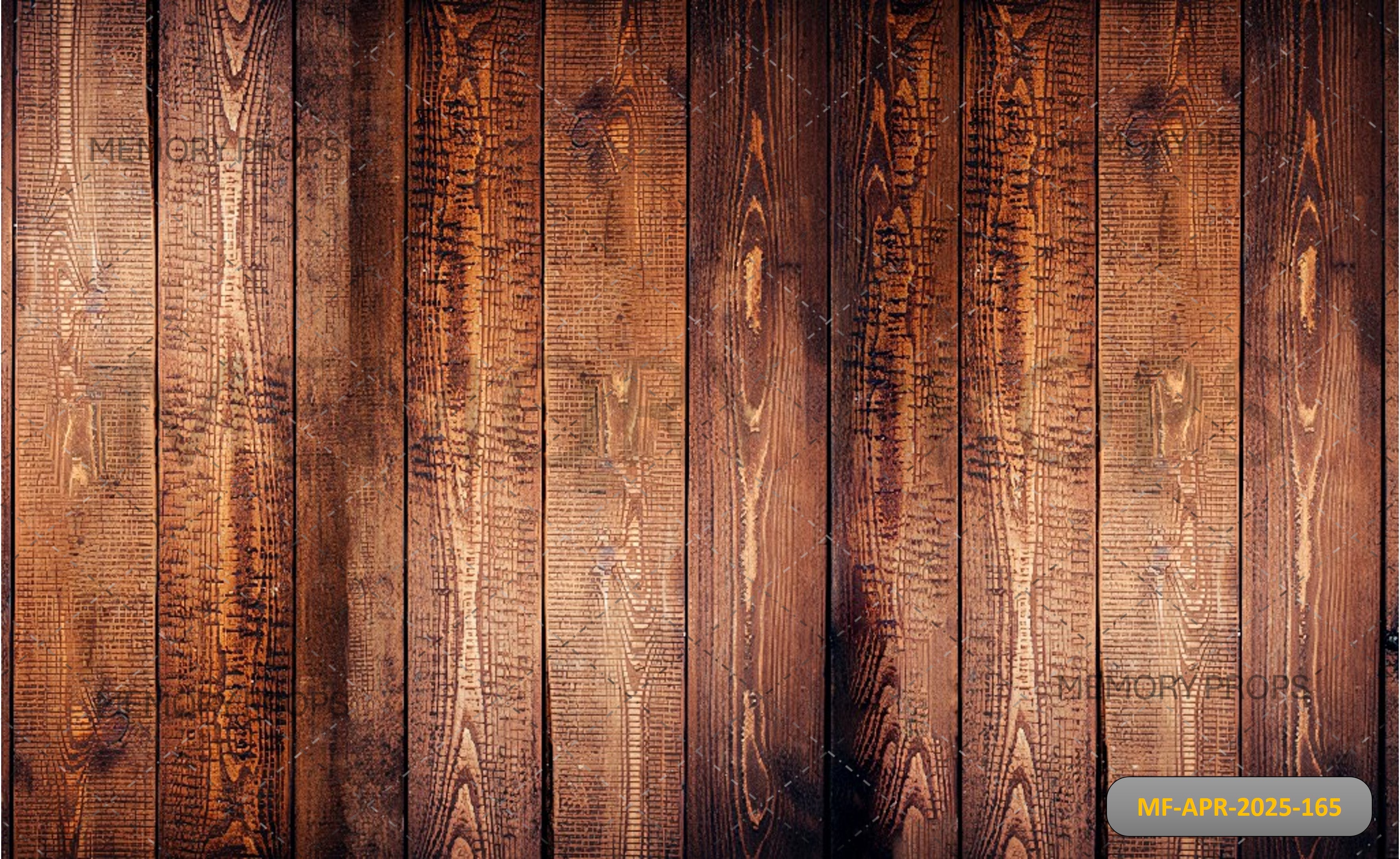 Aesthetic Brown Wooden Printed Backdrop