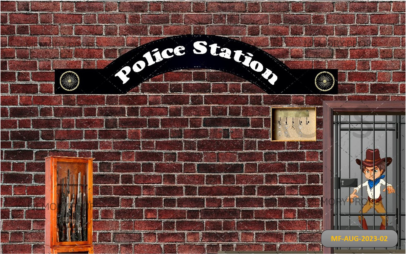 POLICE STATION - BABY PRINTED BACKDROPS