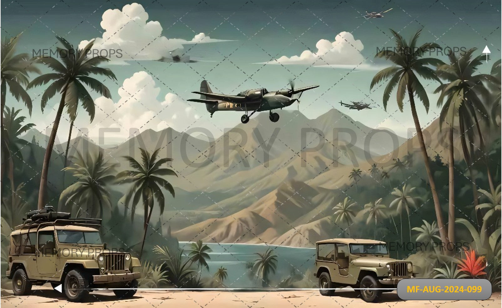 Hawaii Vintage Printed Backdrops