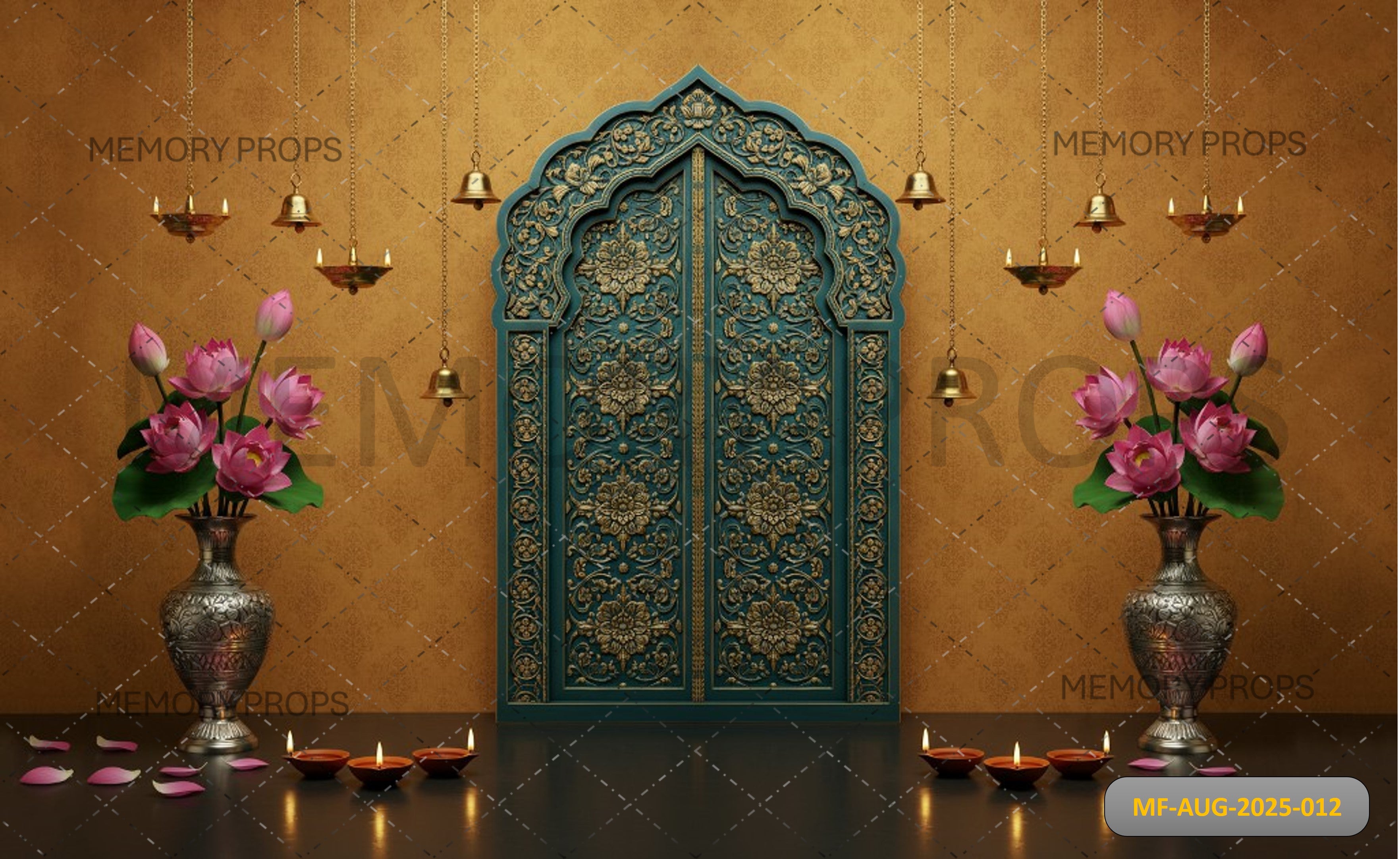 Royal Indian Temple Printed Backdrop