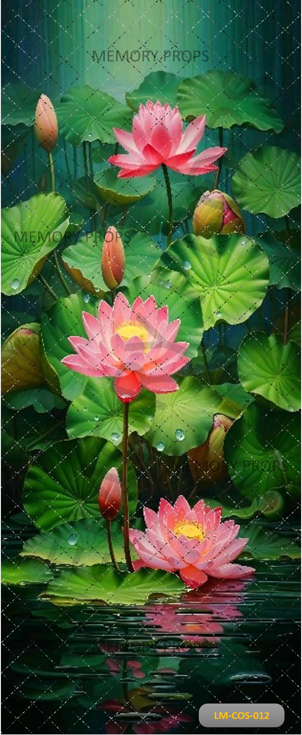 Blooming Lotus Aesthetic Printed Backdrop