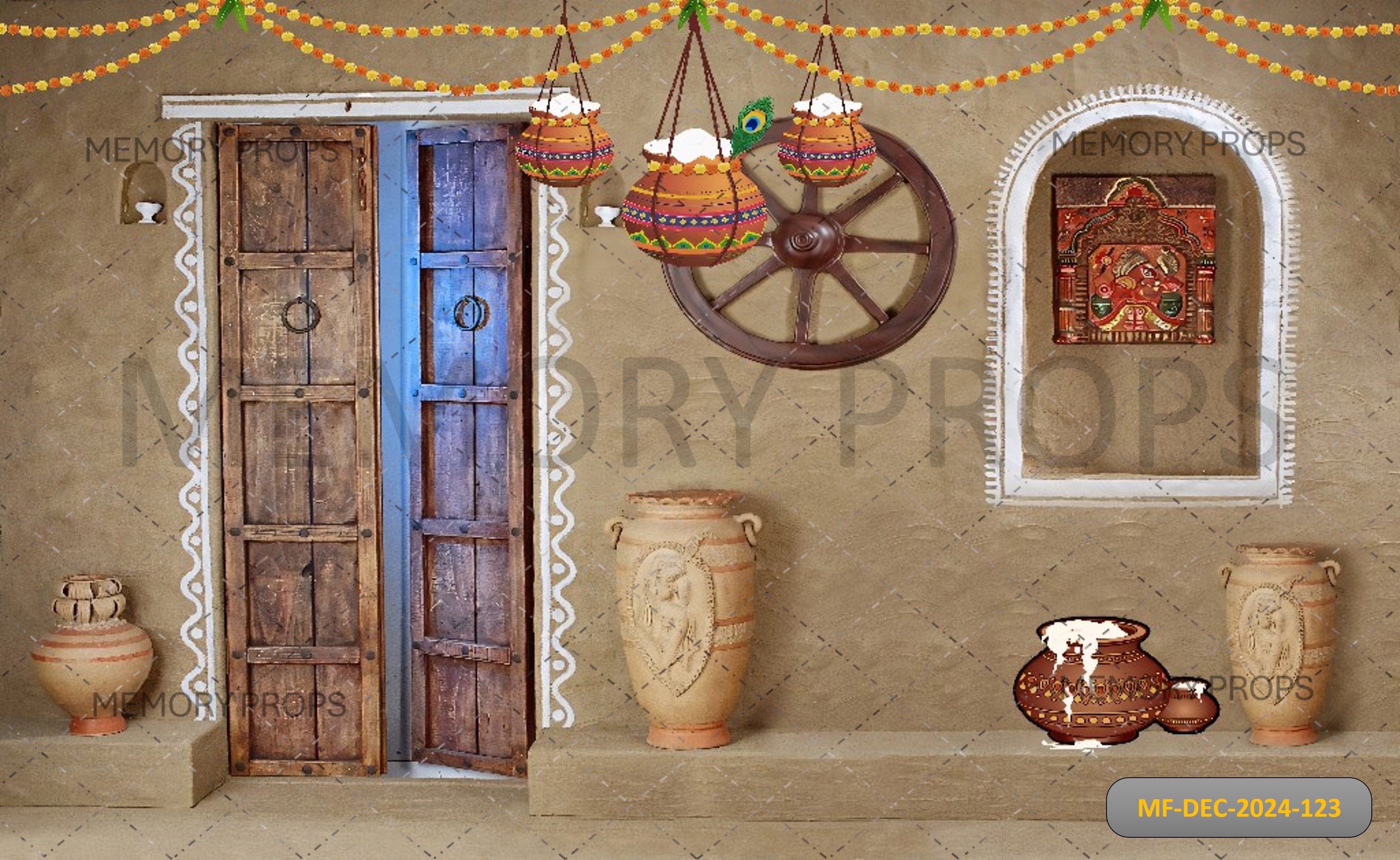 Janmashtami Theme - Printed Backdrop