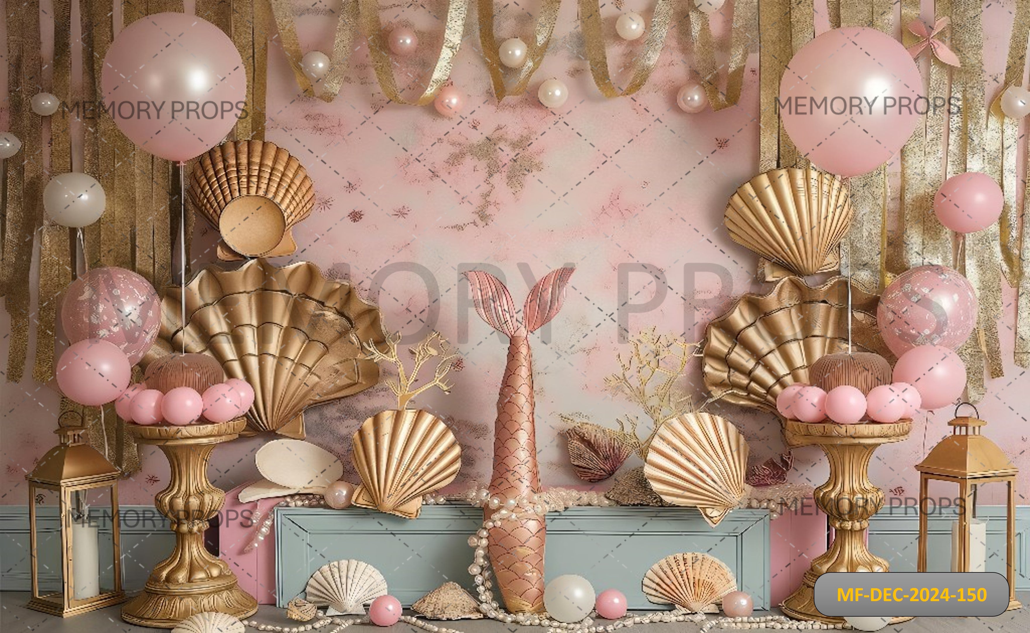 Mermaid Theme Printed Backdrop