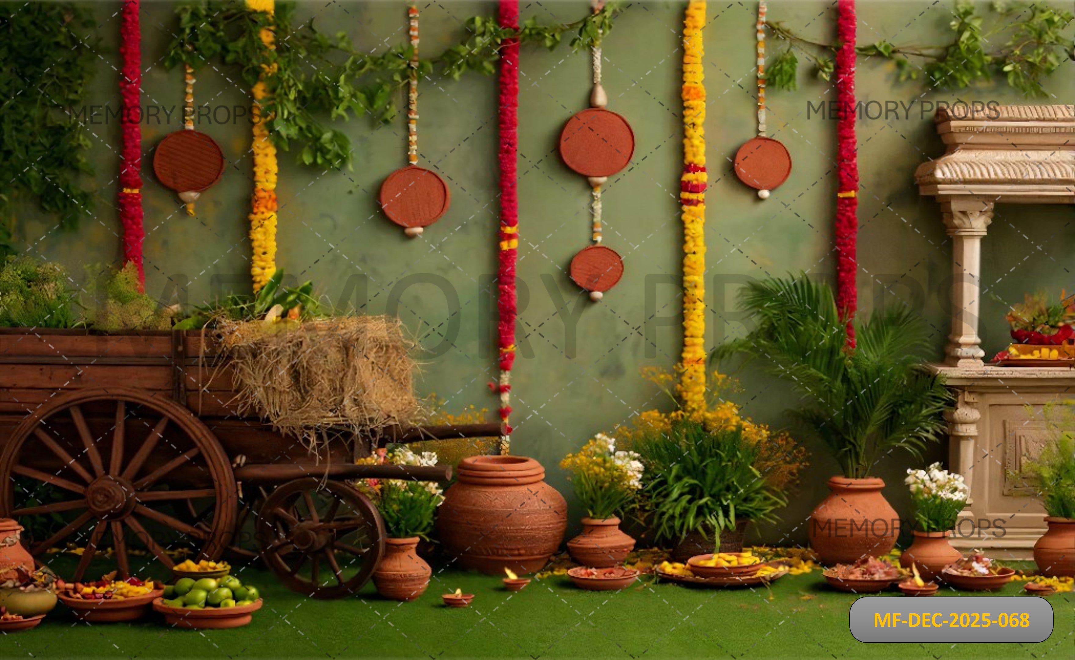 Traditional Festival Printed Backdrop