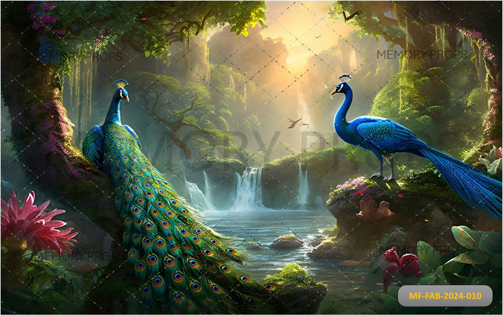 Peacock in vrindavan backdrops