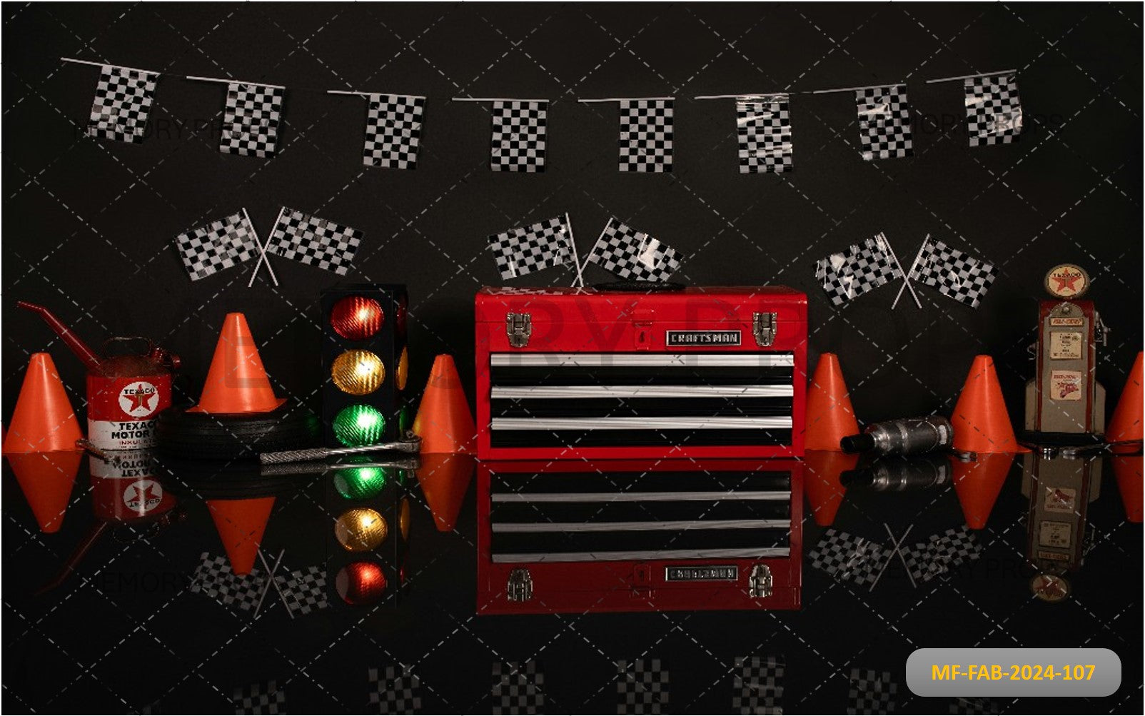 Car Racing Theme Printed Backdrop