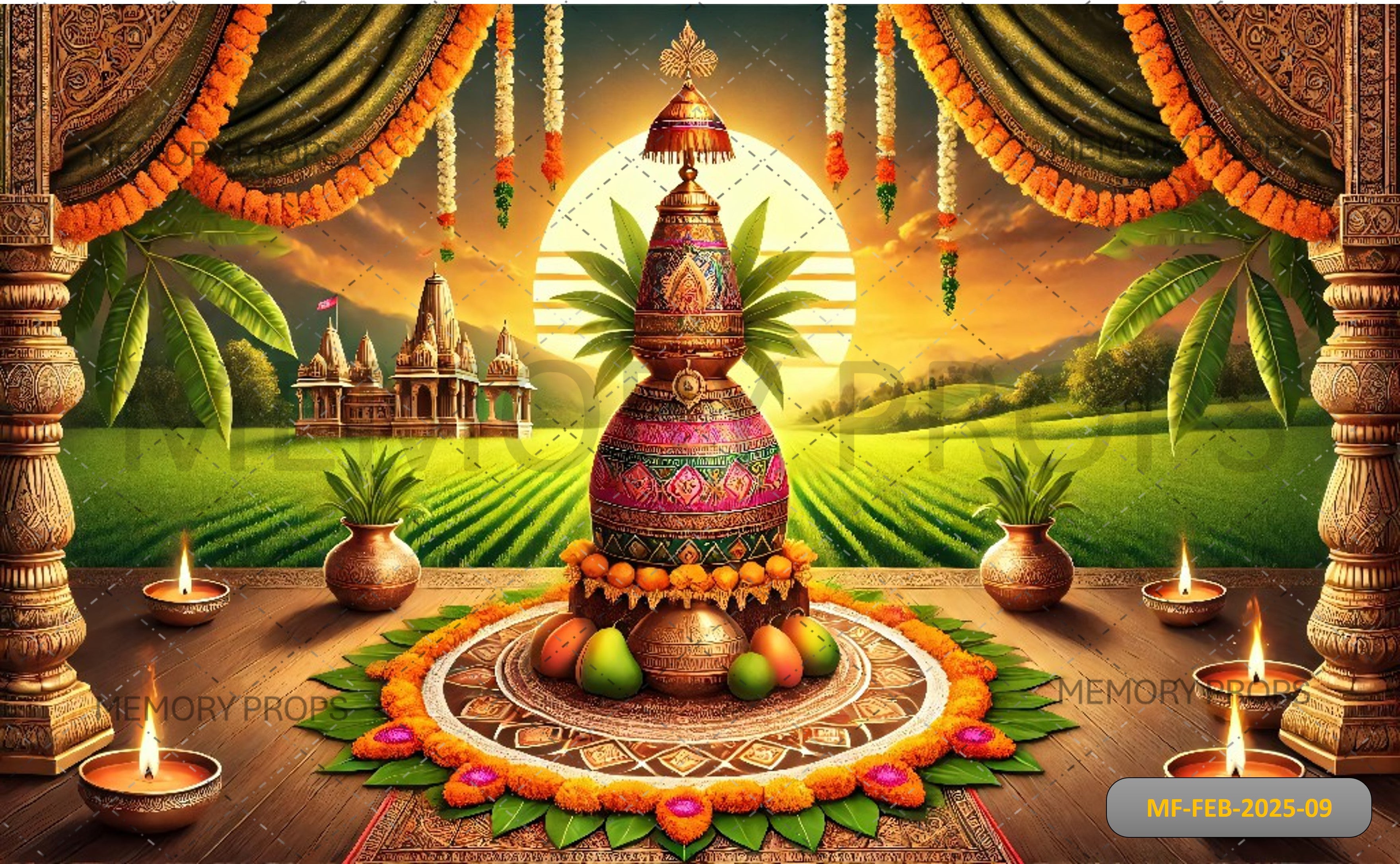 Eternal Faith And rituals Printed Backdrop