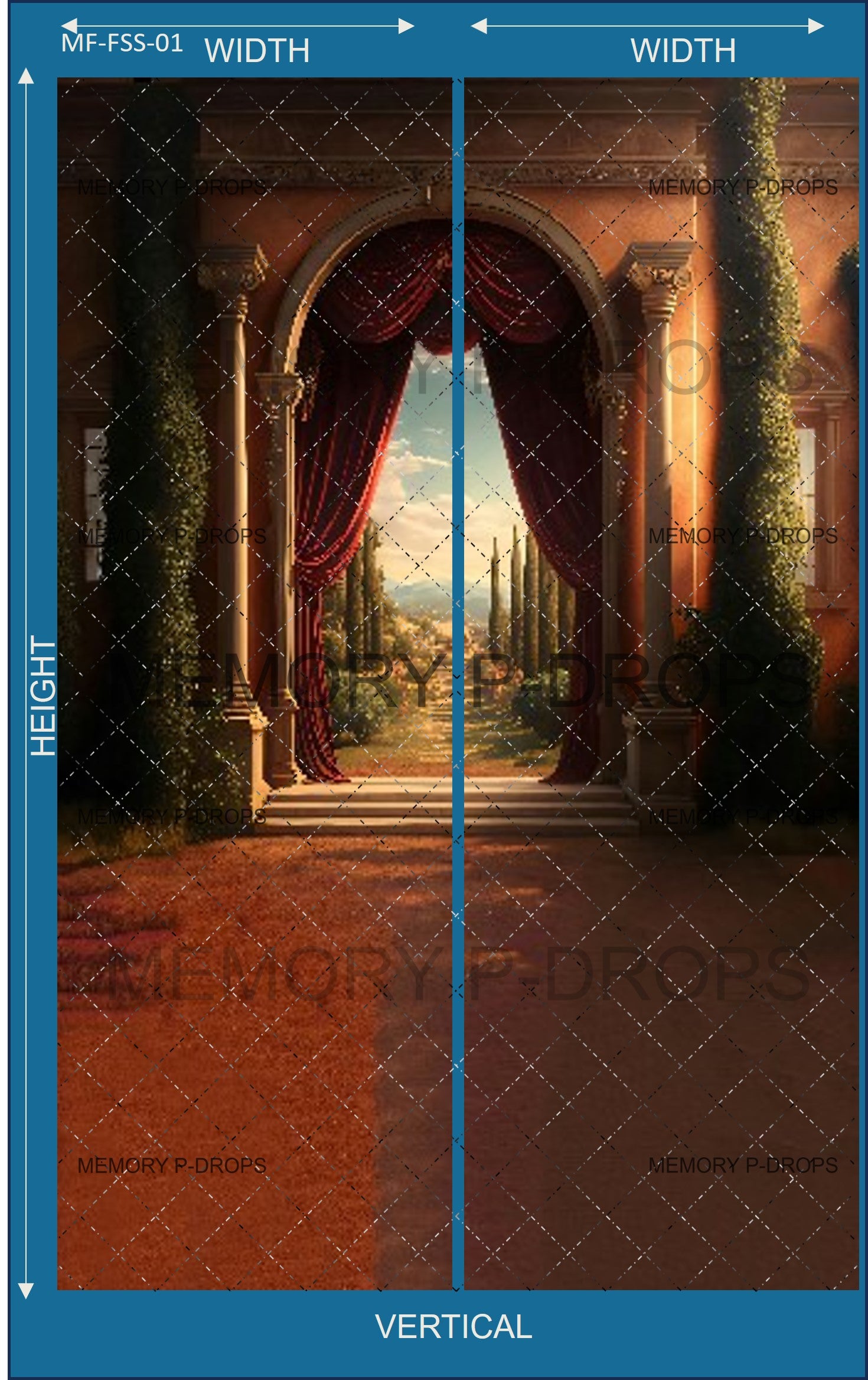 Tuscan Villa Vertical Joint Backdrops