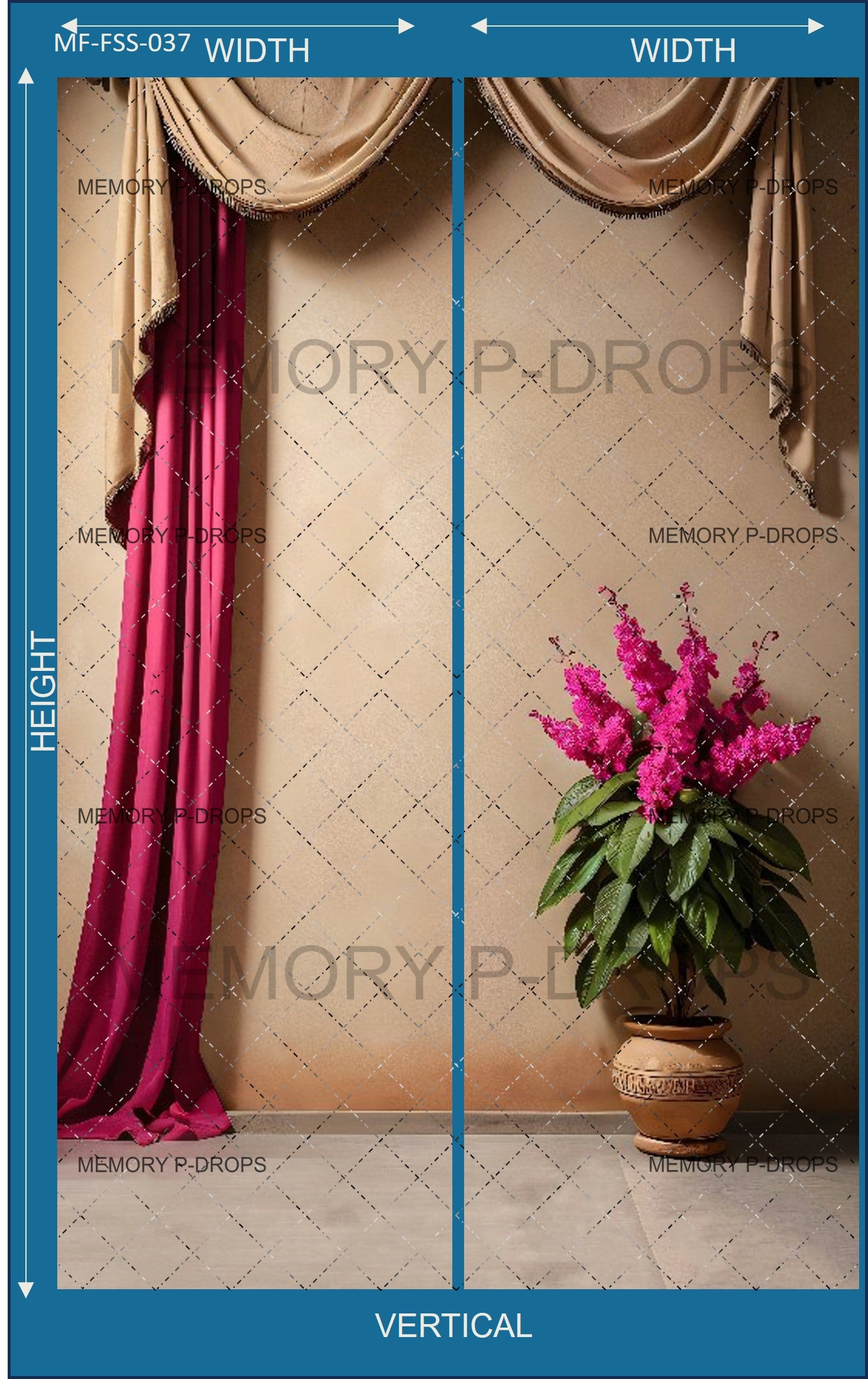 Luxurious Beige Wall Vertical Joint Backdrop