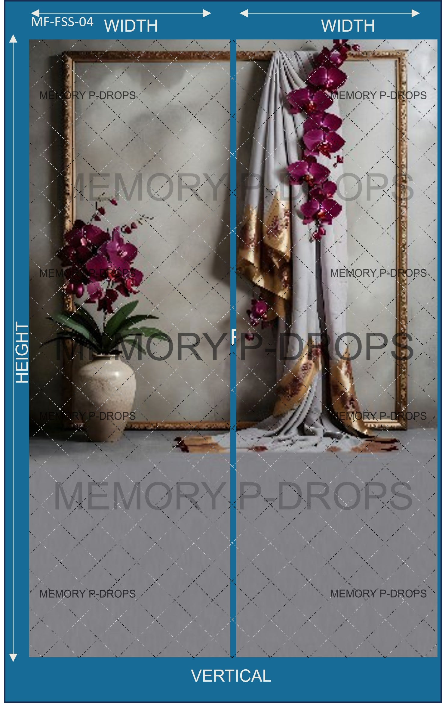 Wall With Purple Flower Vertical Joint Backdrops