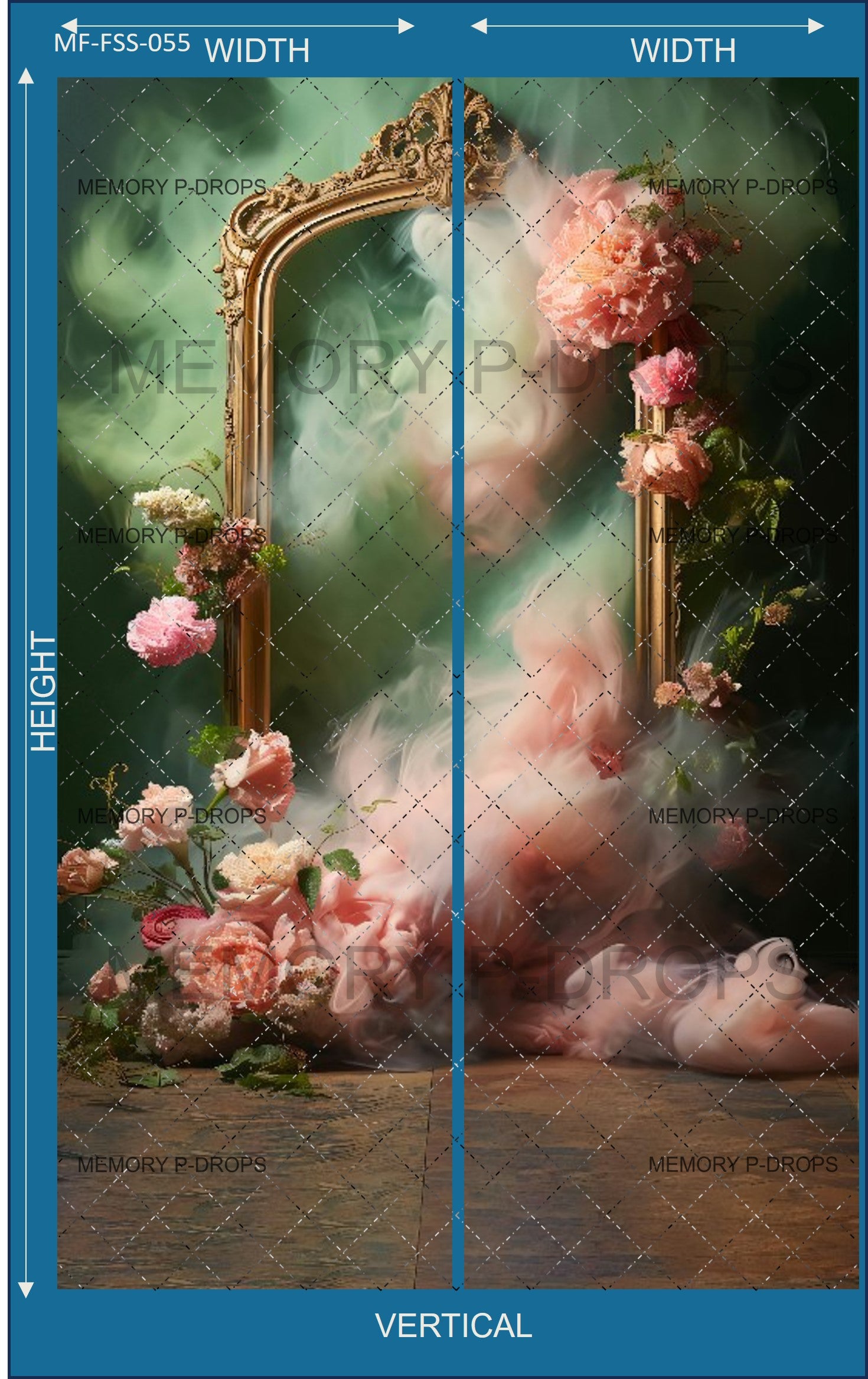 Dreamy Smoke Portal Vertical Joint Backdrop