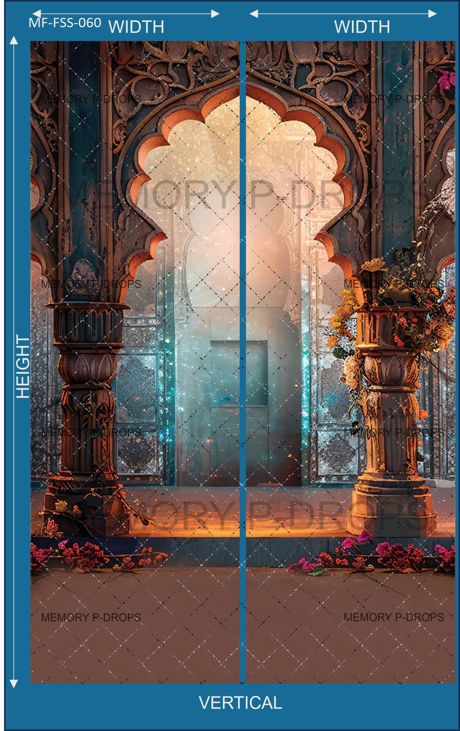 Golden Archway Vertical Joint Backdrop