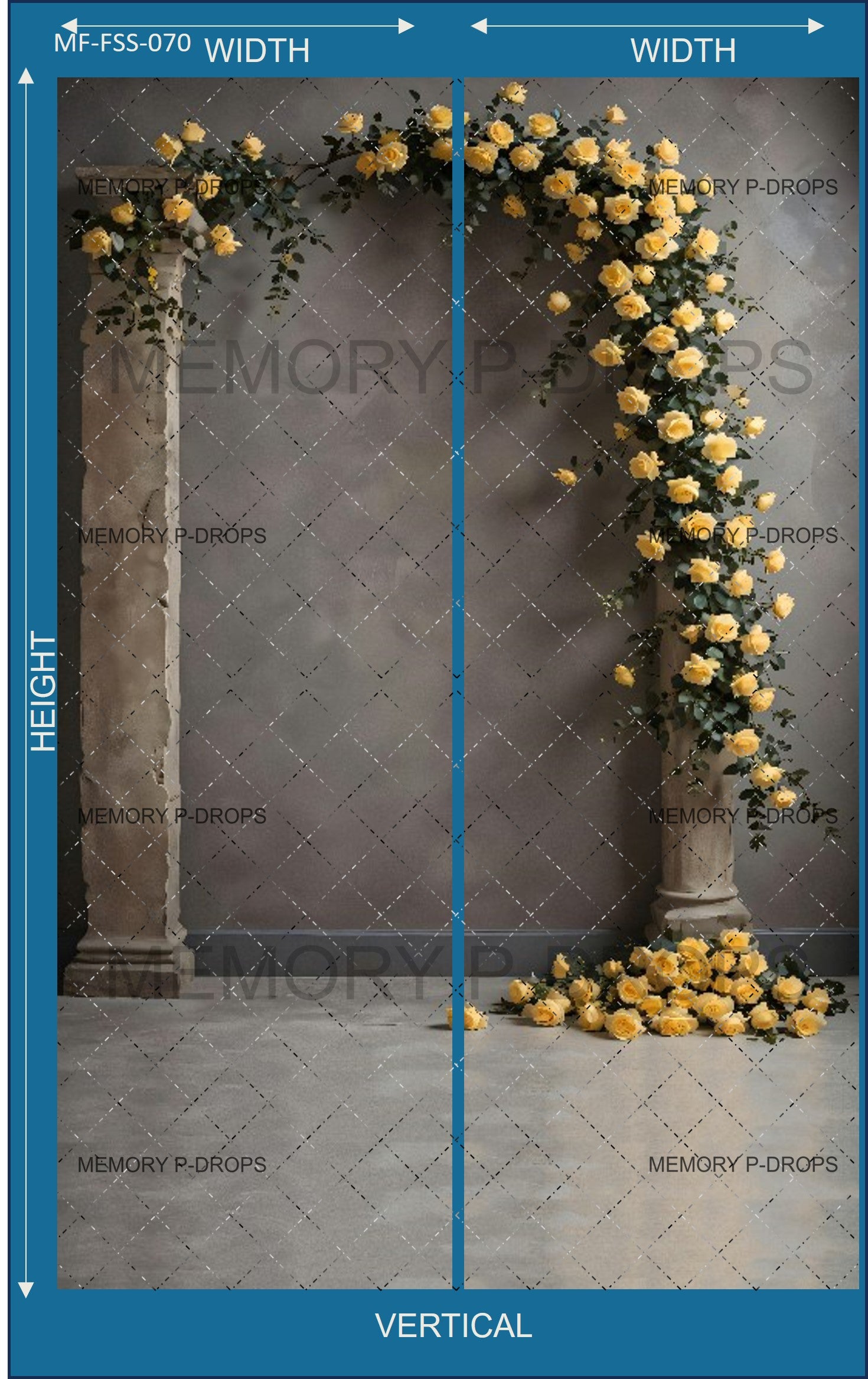 Colourful Wedding Arc Flowers Vertical Joint Backdrop