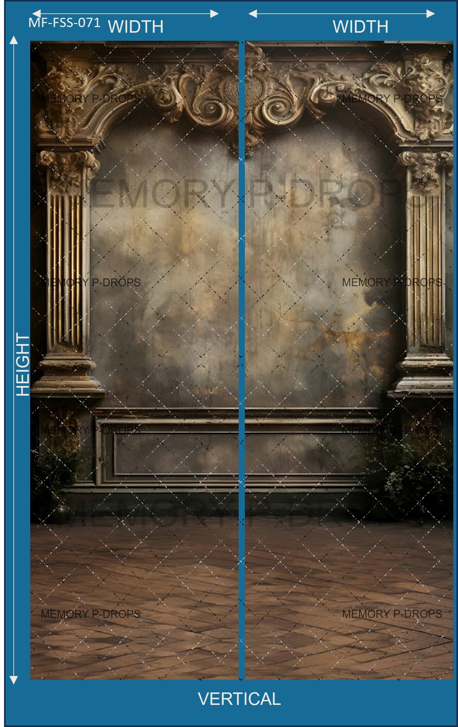 Elegant Gothic Archway Vertical Joint Backdrop