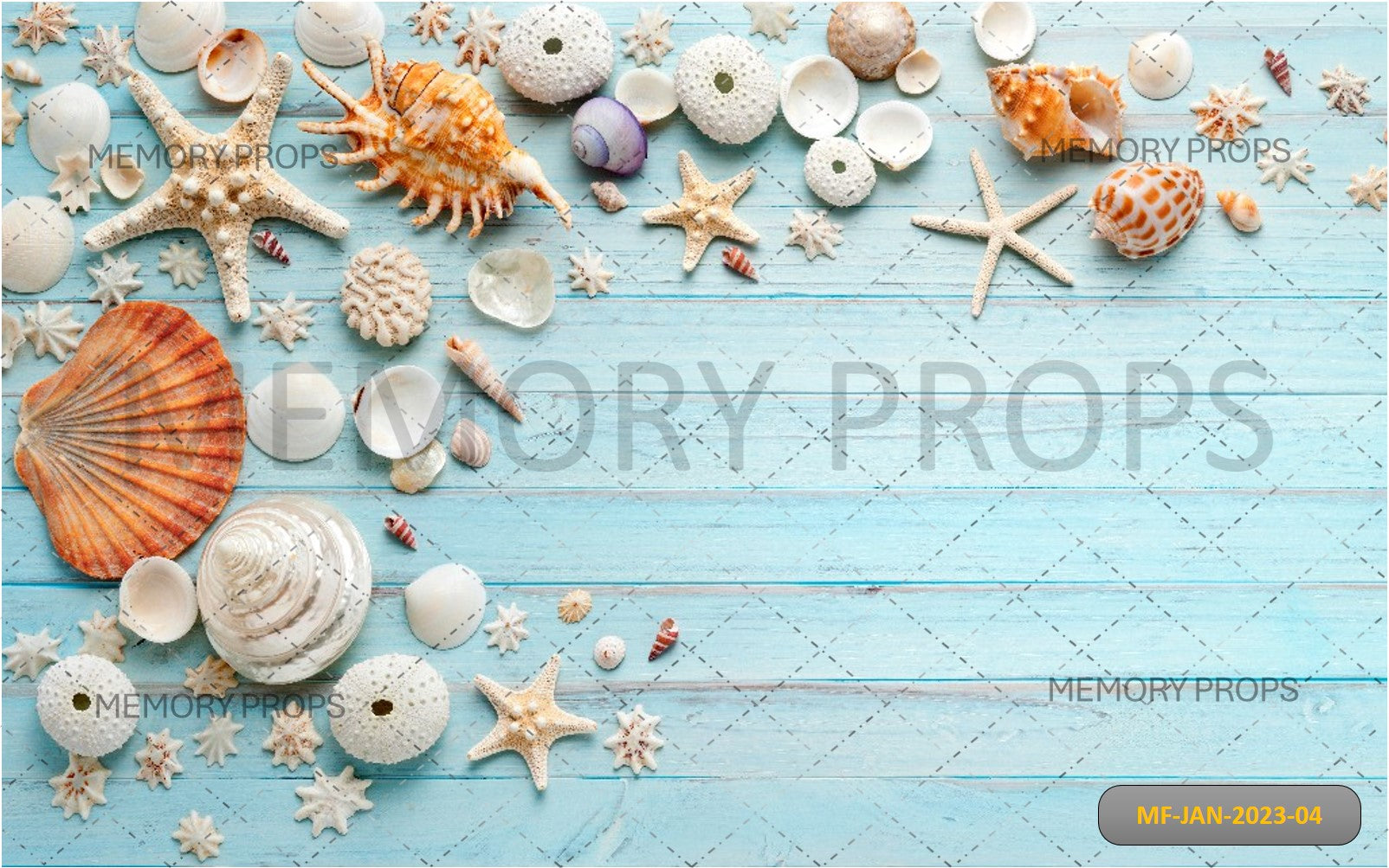 Sea Beach Mermaid Printed Backdrop