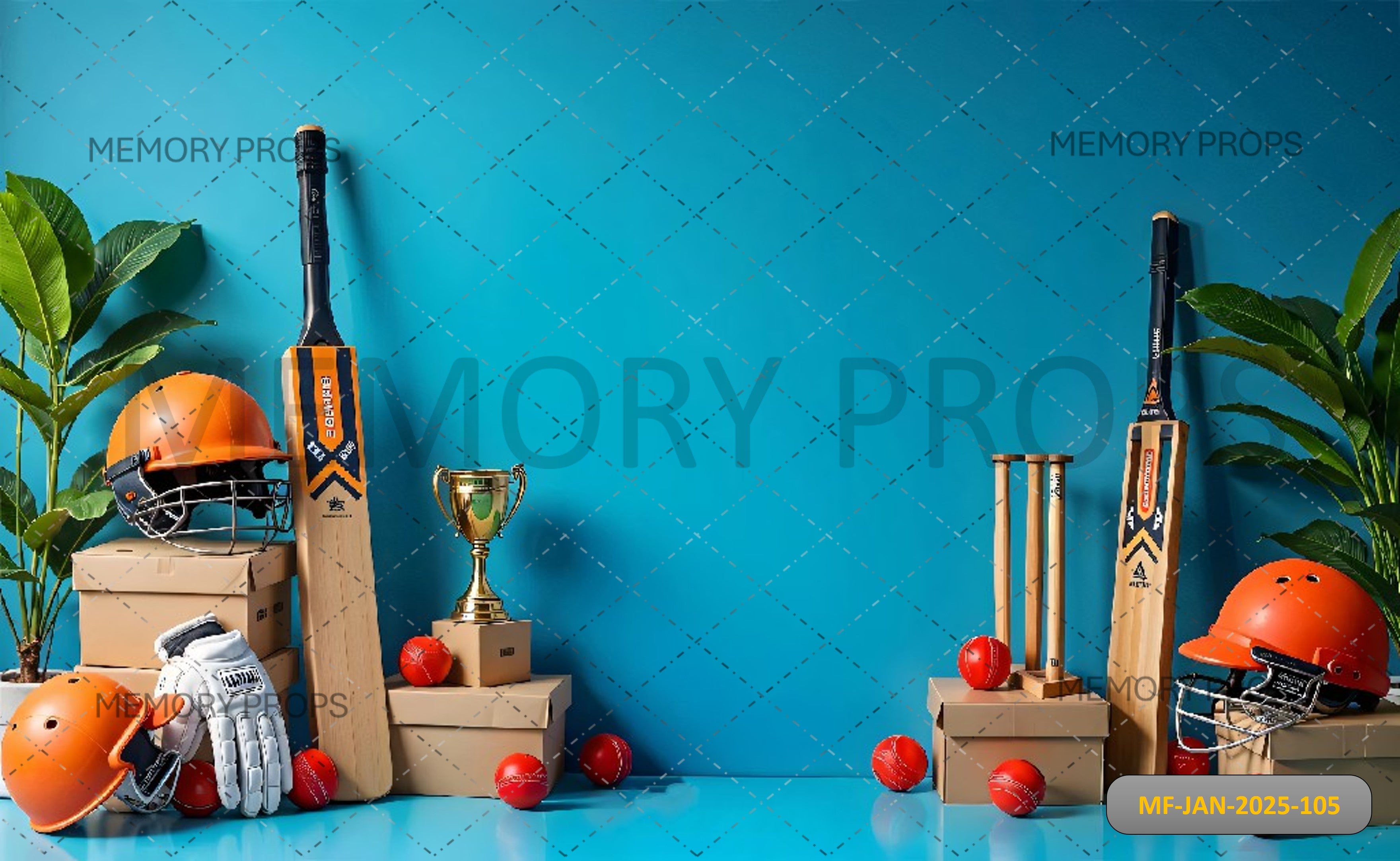 Cricket Theme Printed Backdrops