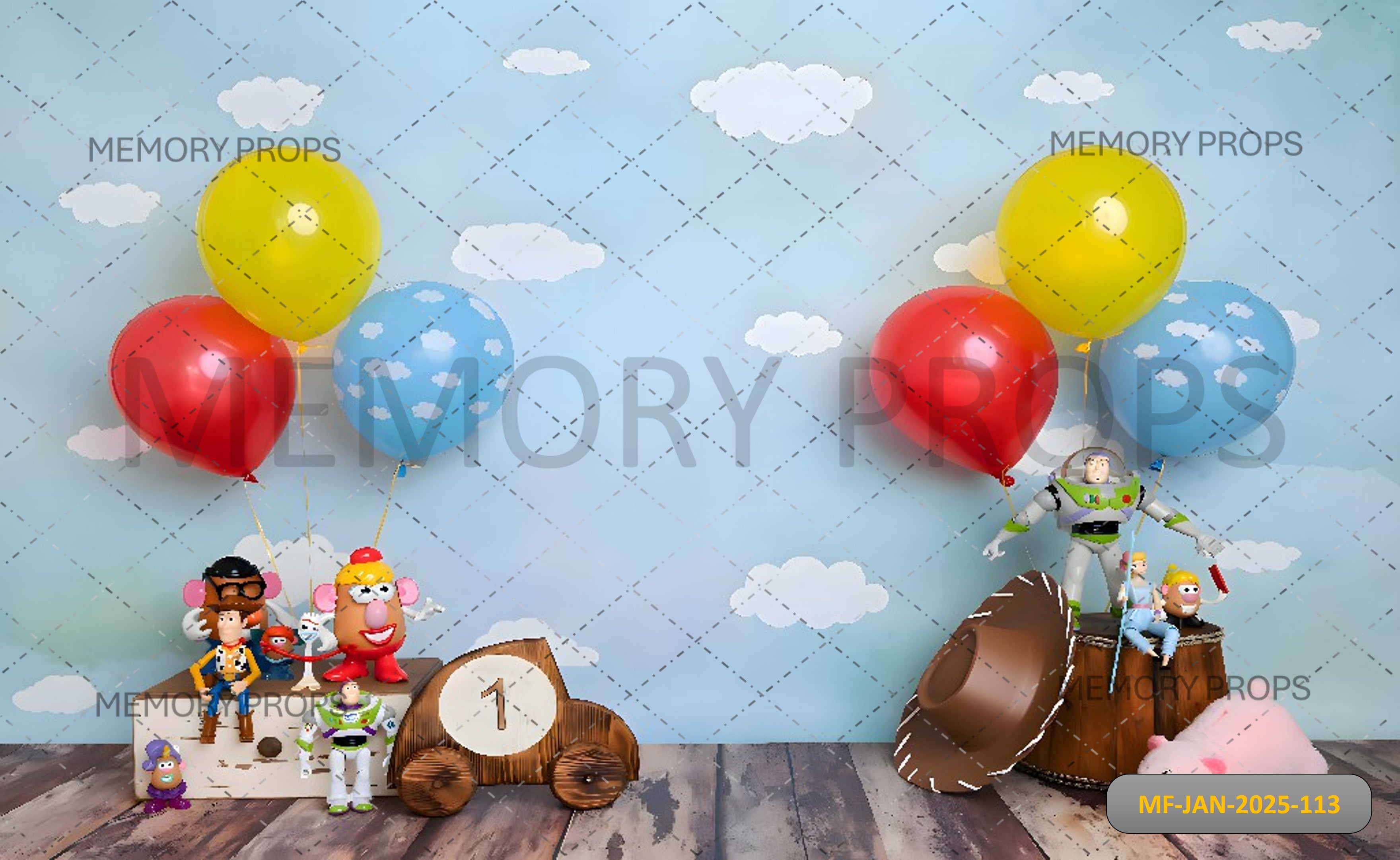 Toy Story Theme Printed Backdrops