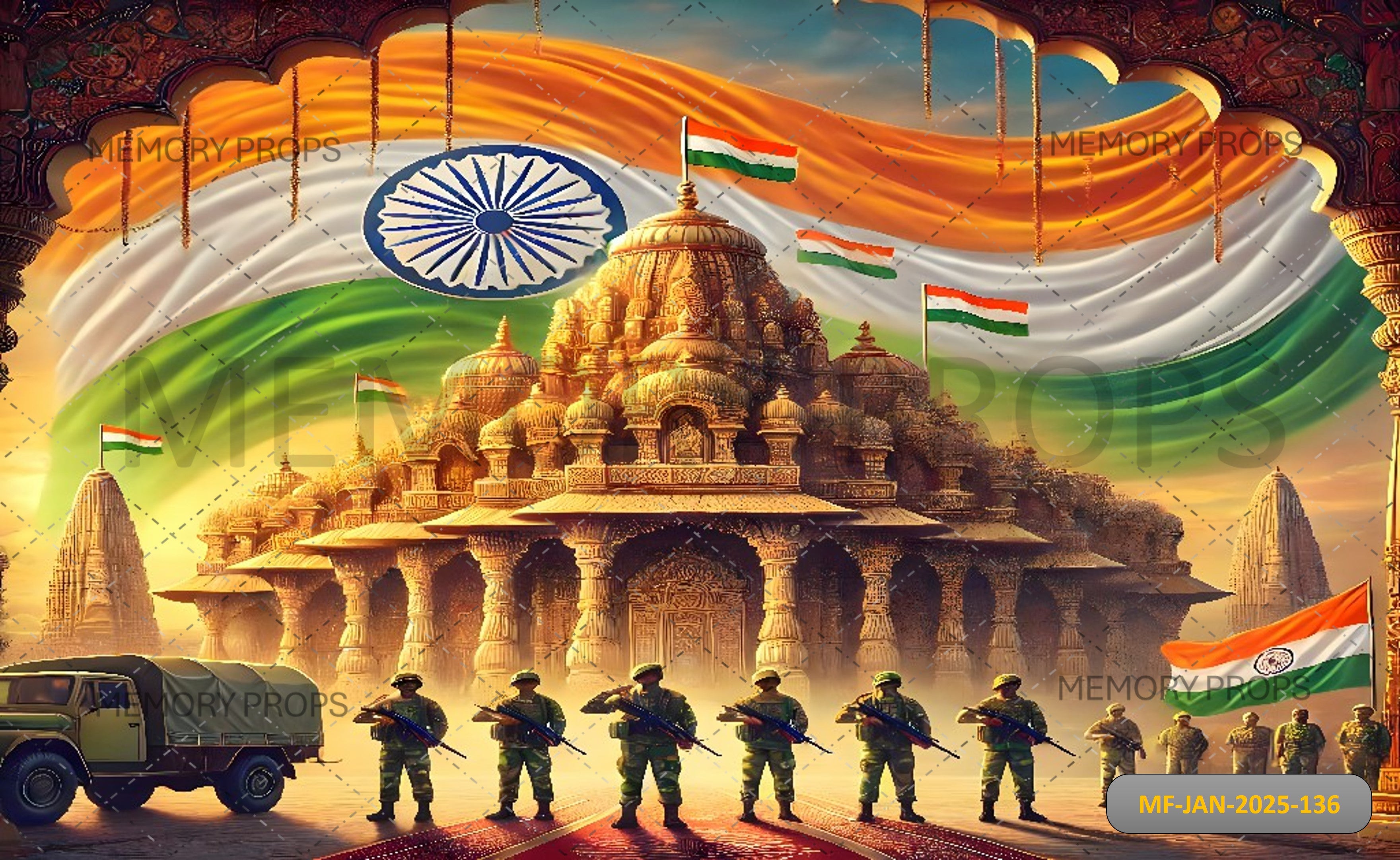 26Th January Republic Day Printed Backdrops