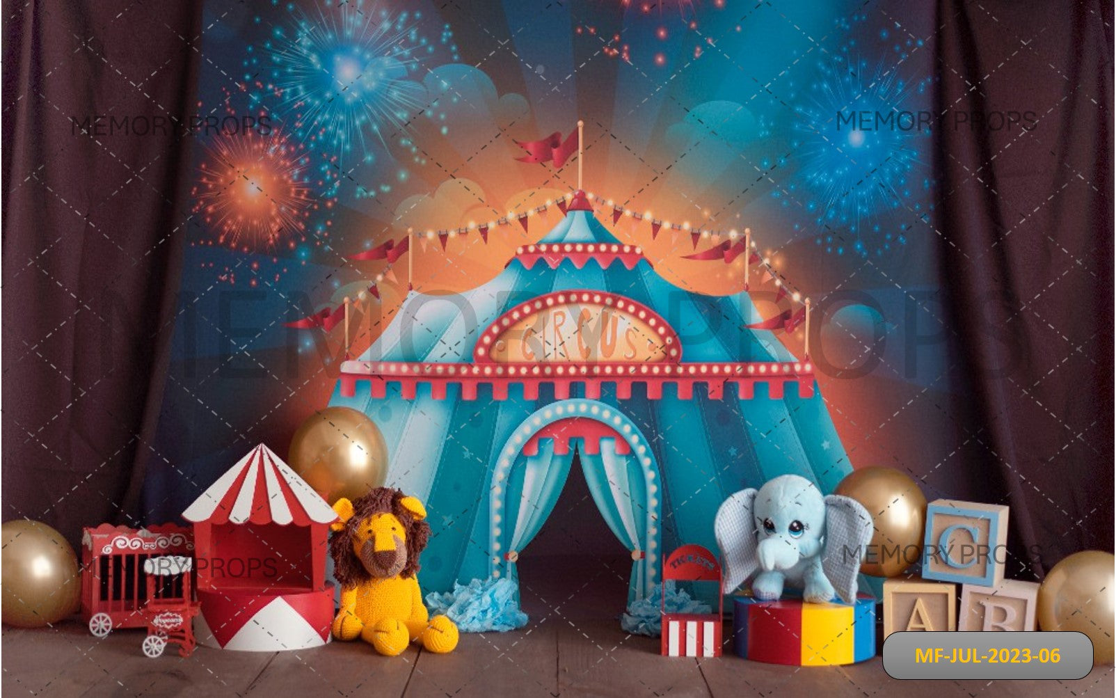 Circus Theme Printed Backdrop