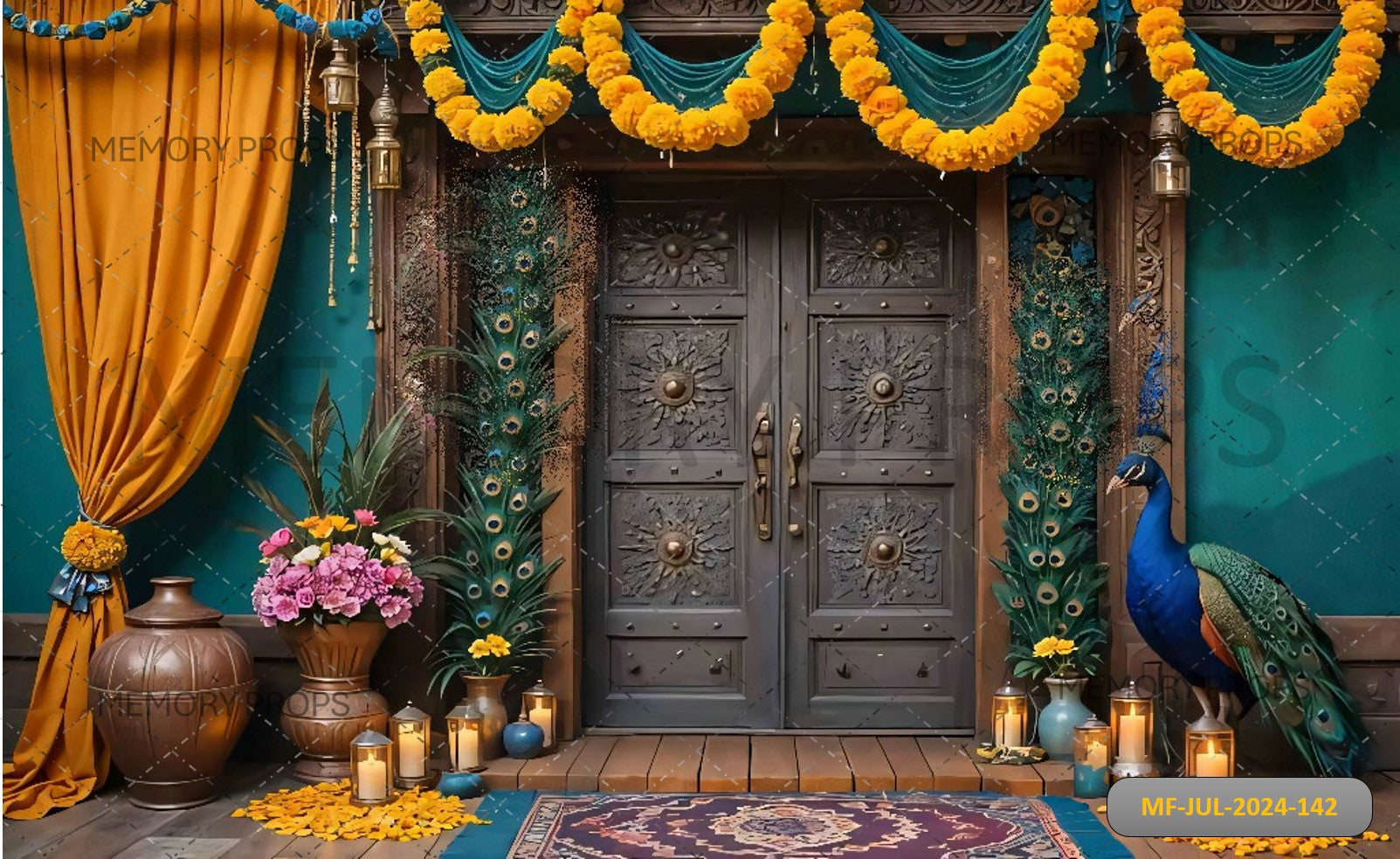 Kanha's Vrindavan Printed backdrop