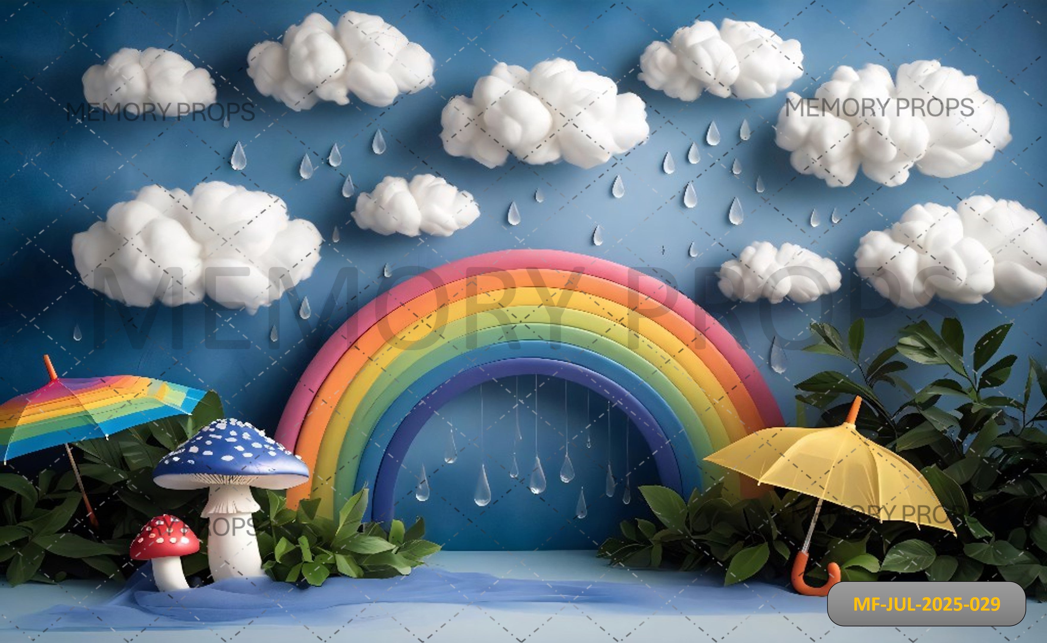 Monsoon Mischief Printed Backdrop