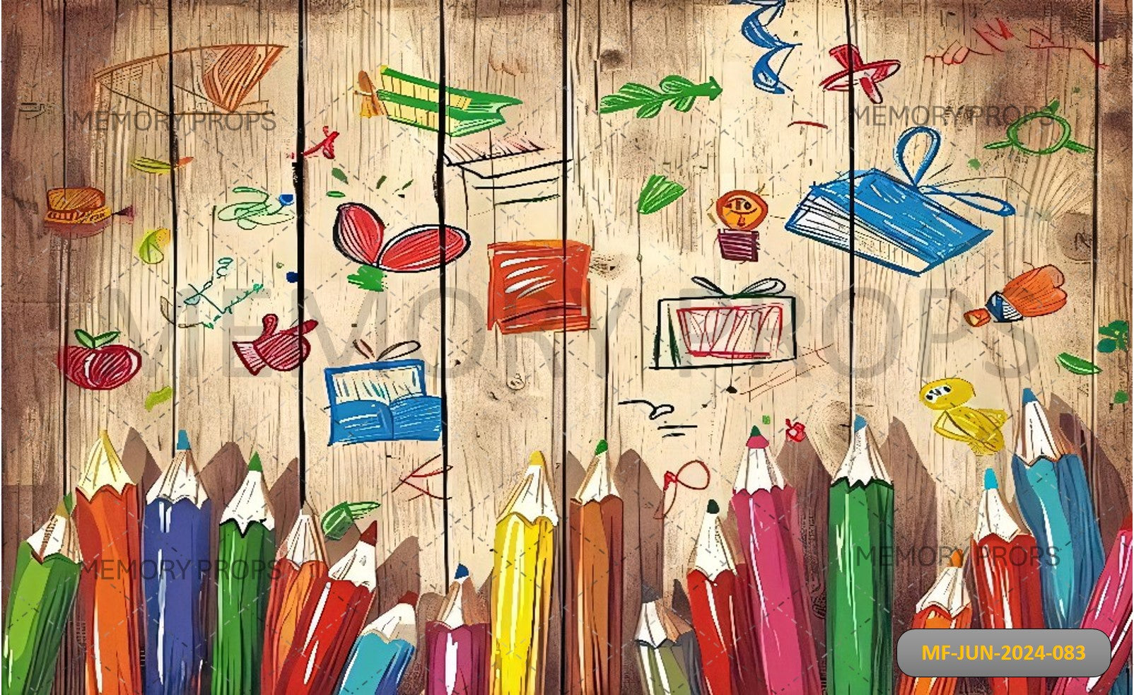 Drawing Of A Board Printed Backdrop