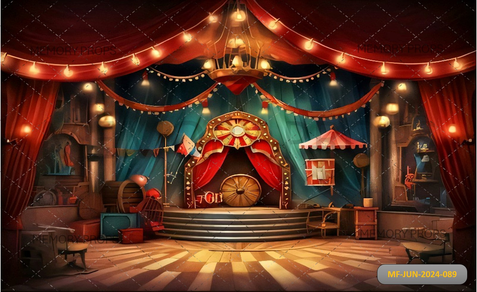 Classical circus Carnival Printed Backdrop