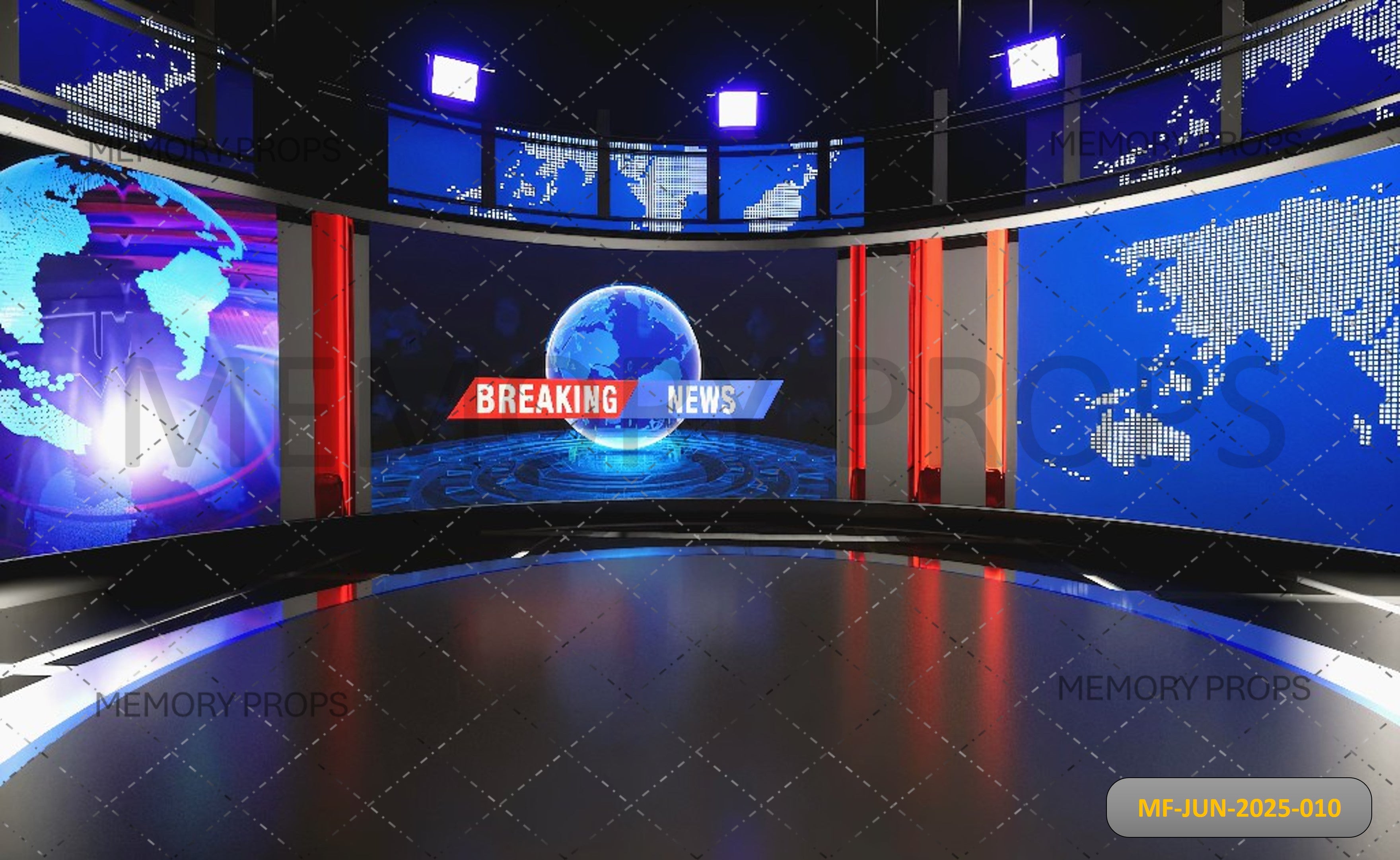 Breaking News Printed Backdrop