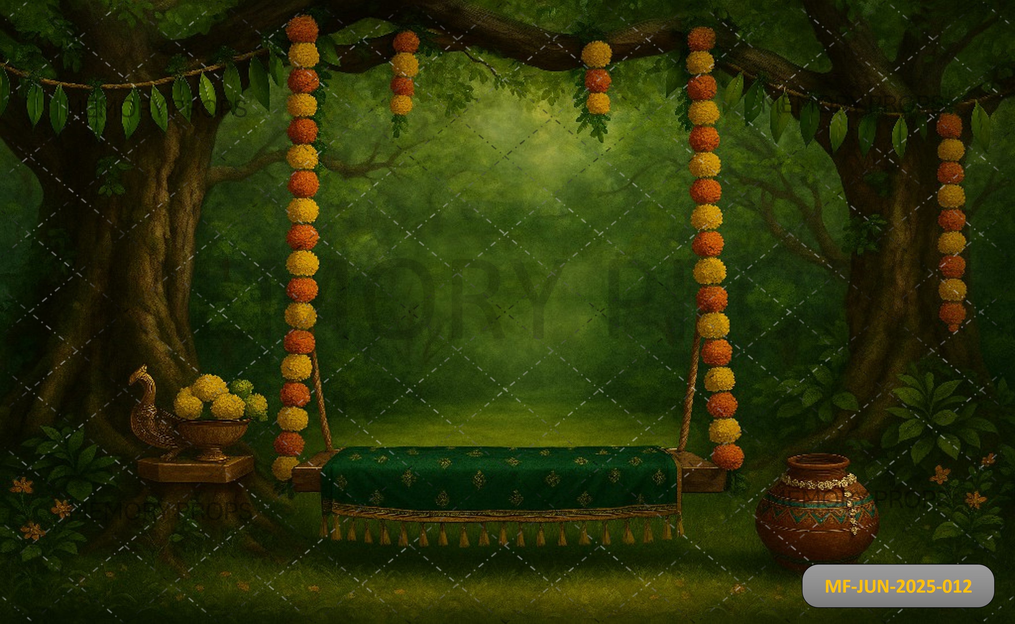 Monsoon Melody Printed Backdrop