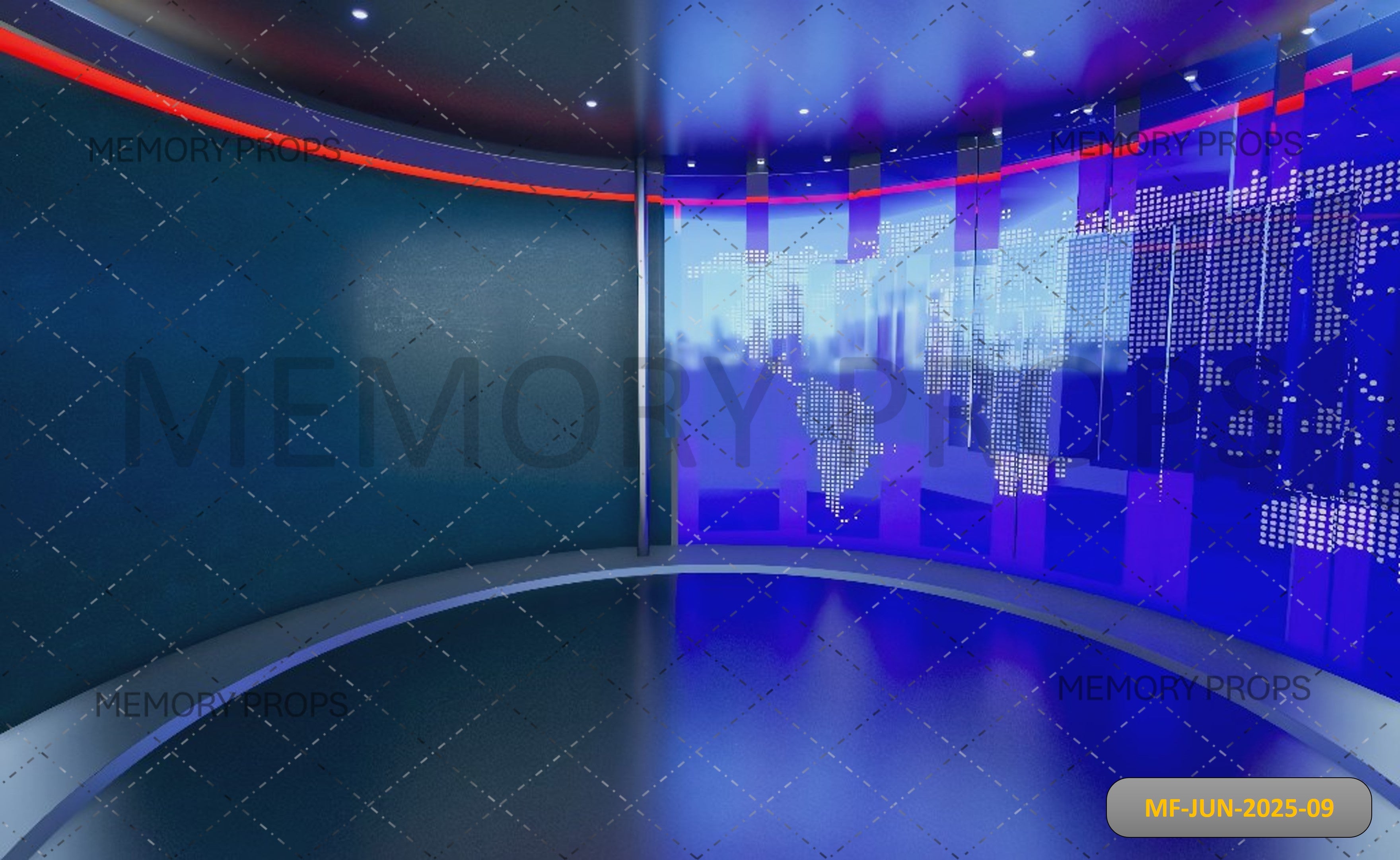 Global Broadcast Printed Backdrop