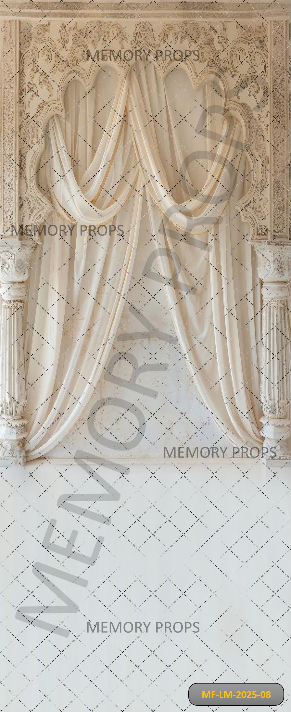 Ivory Sanctuary Printed Backdrop