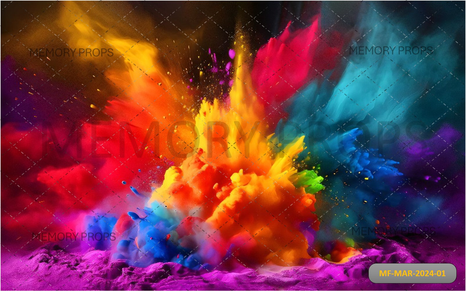 Colour Splash Holi Printed Backdrop