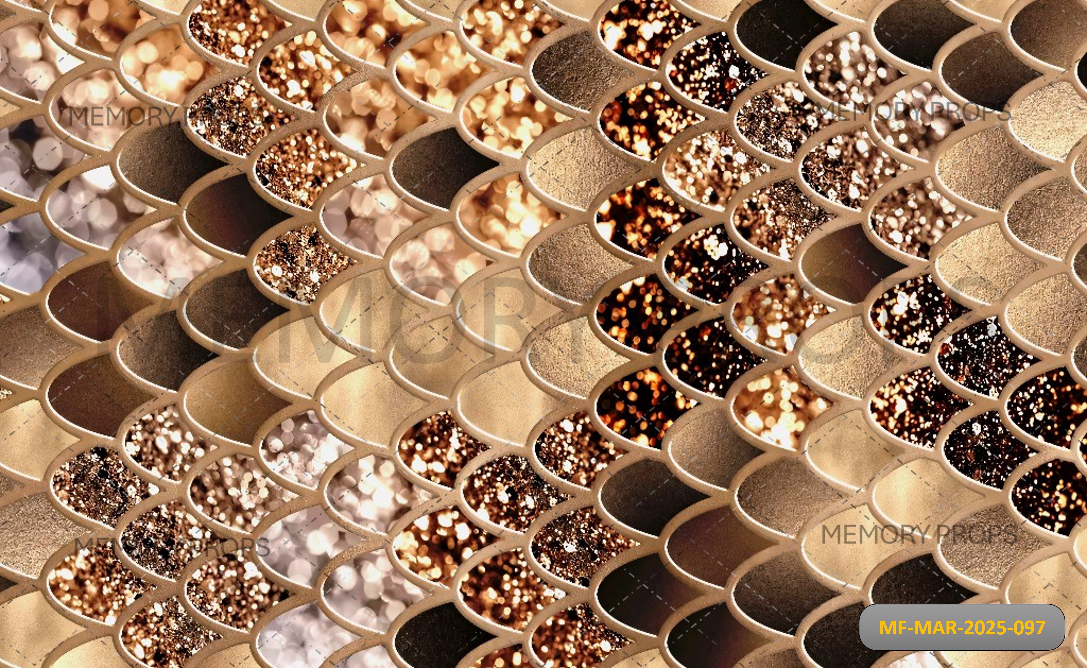 Golden Glimmer Printed Backdrop