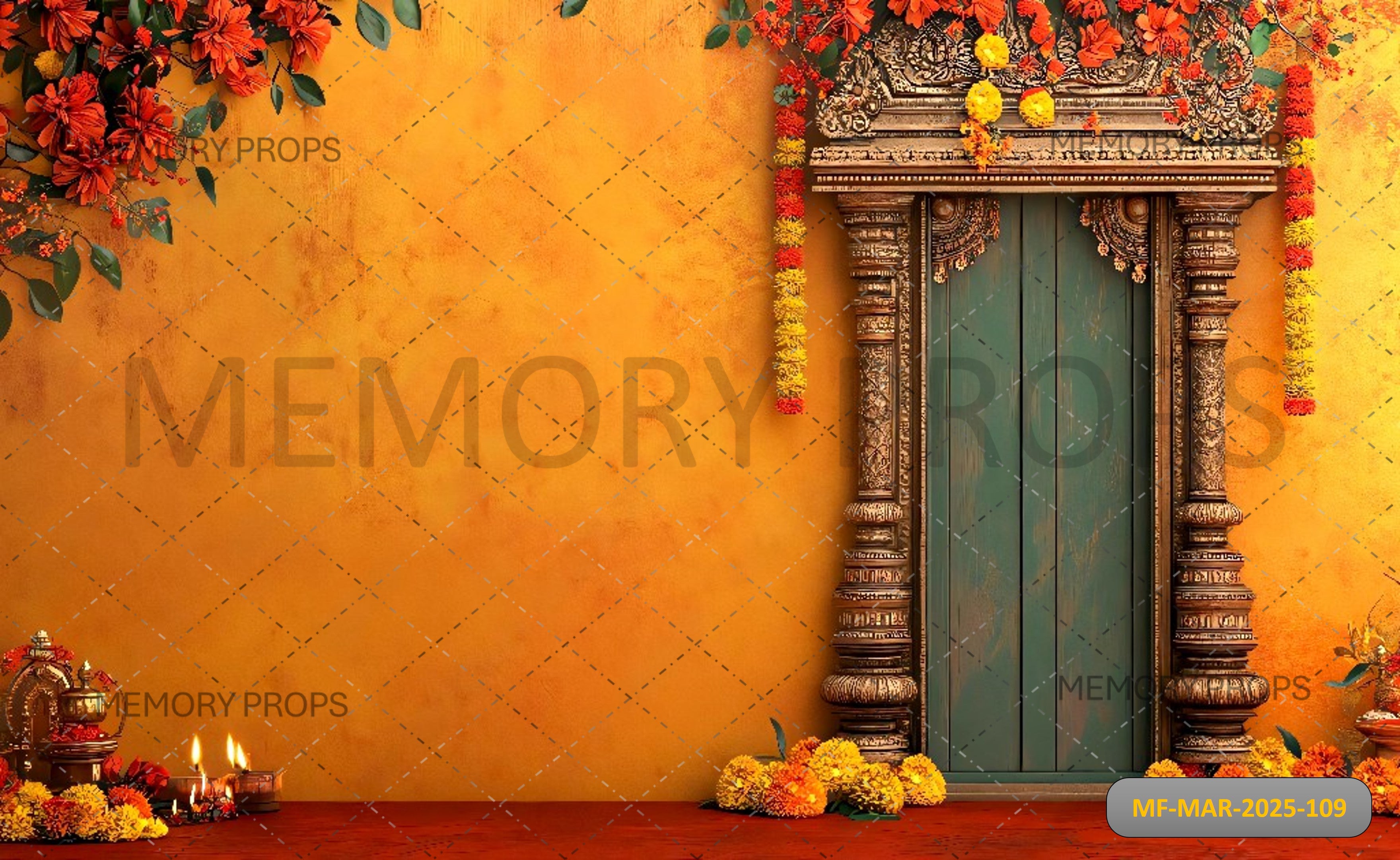 Indian Door Decor Printed Backdrop