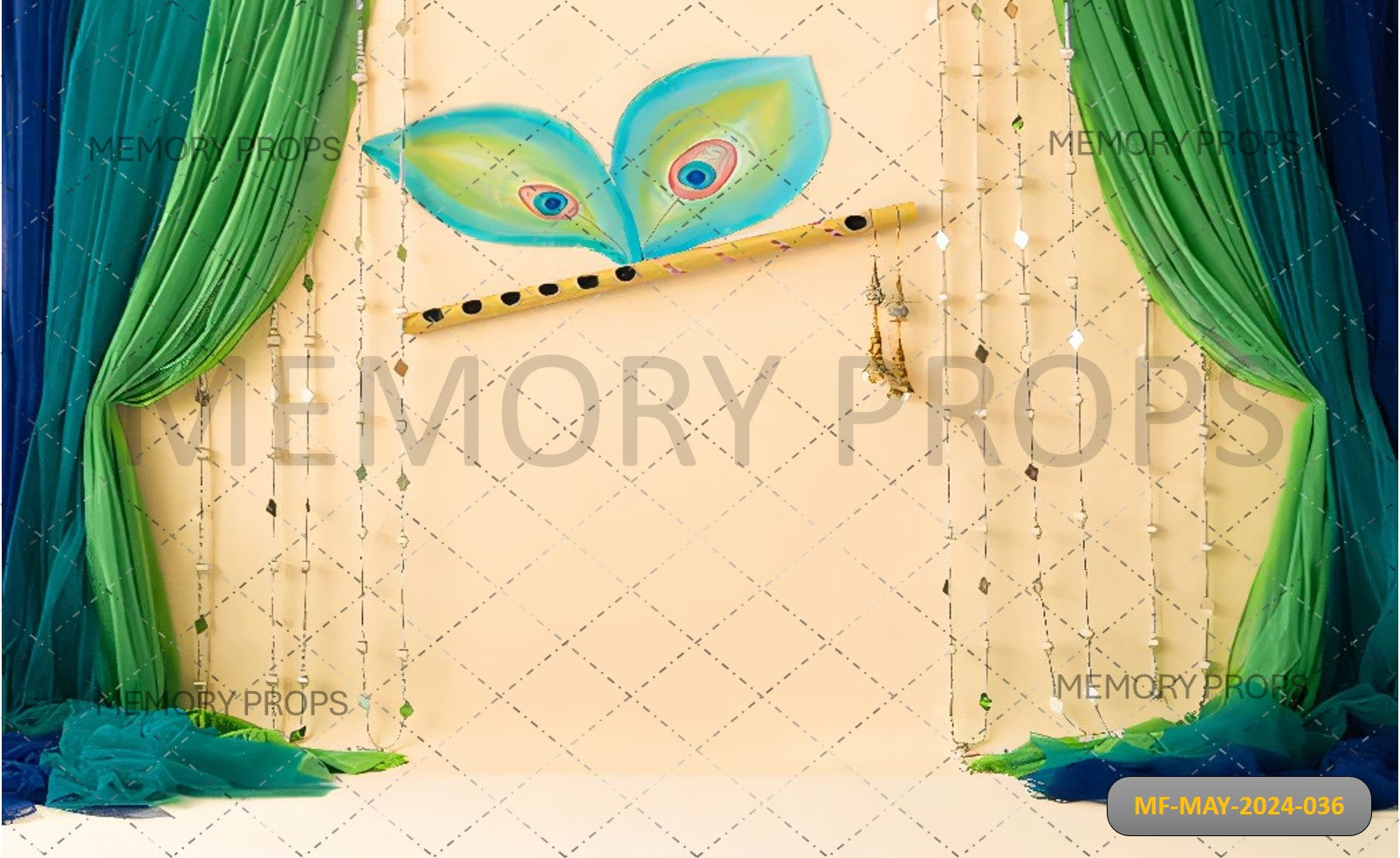 Lord Krishna Pictures Printed Backdrops