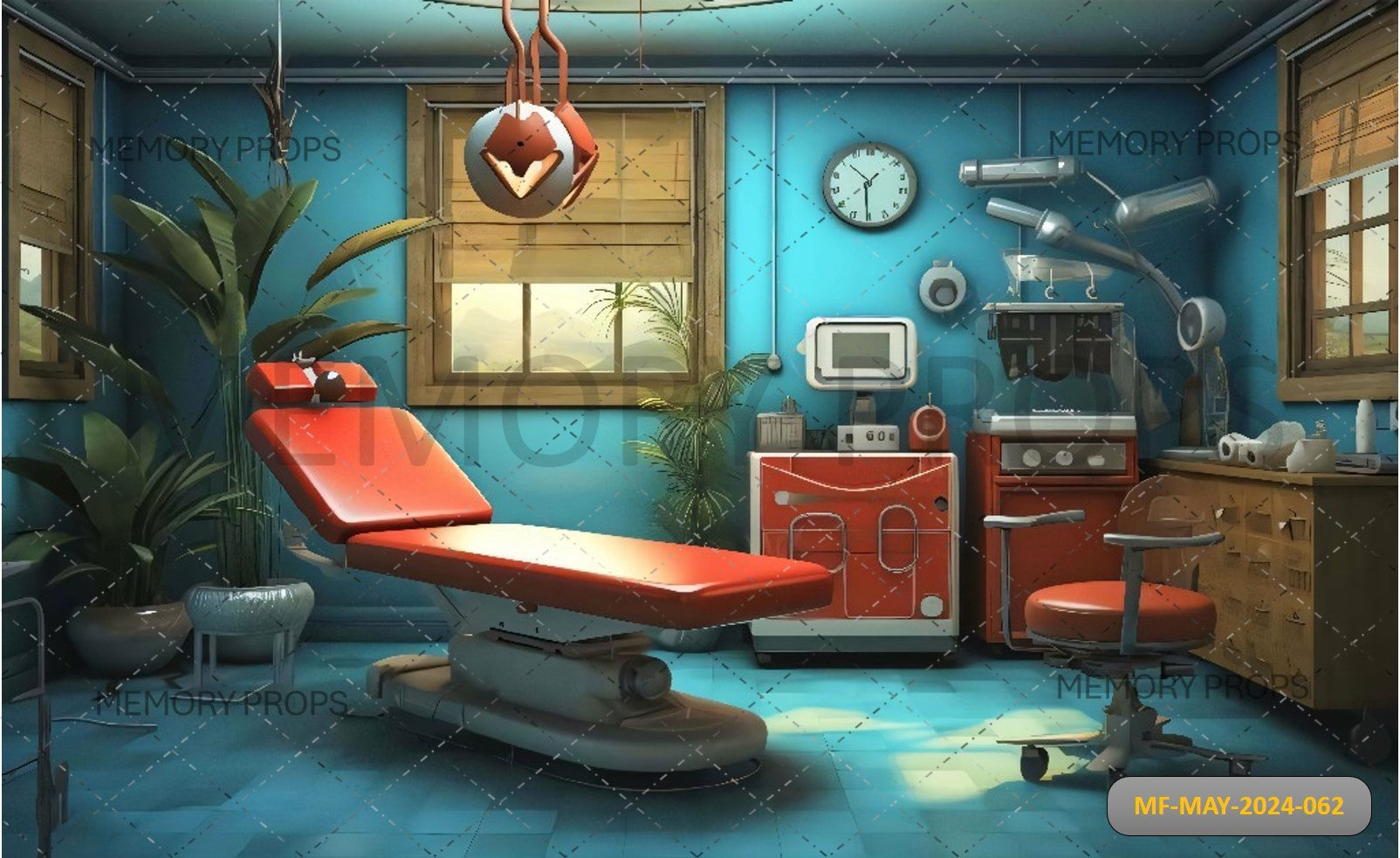 Hospital Room Printed Backdrop