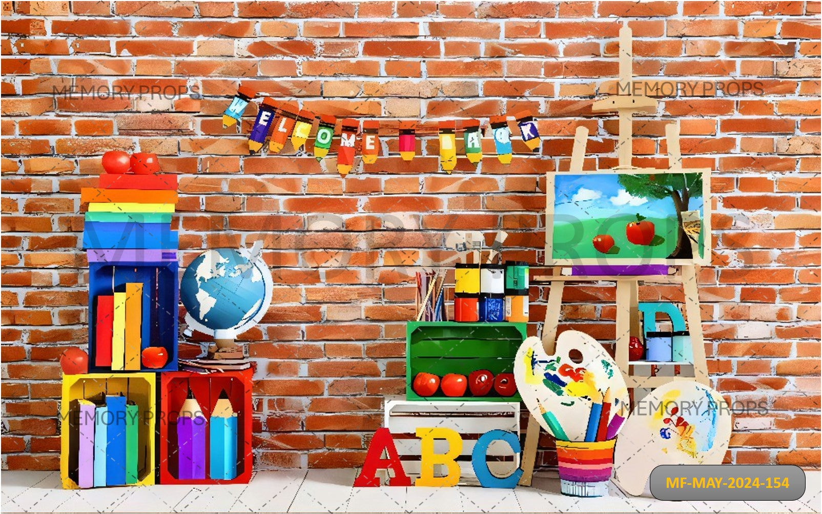 Brick Wall Playgroup Printed Backdrop