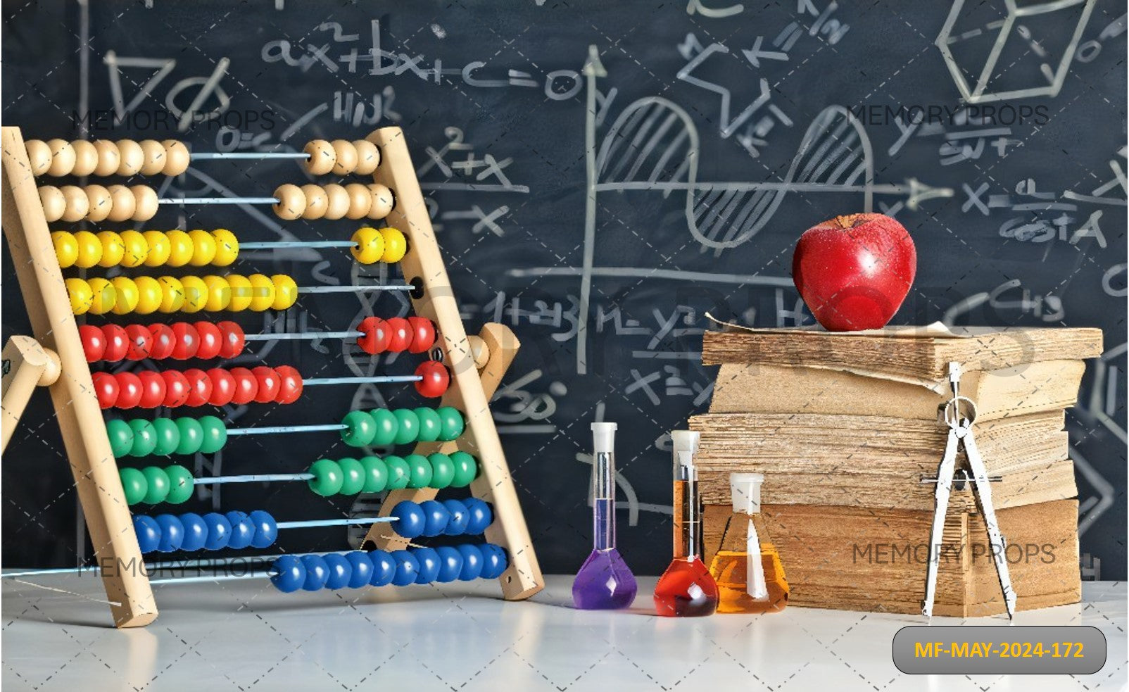Colourful And Bright Education Printed Backdrop