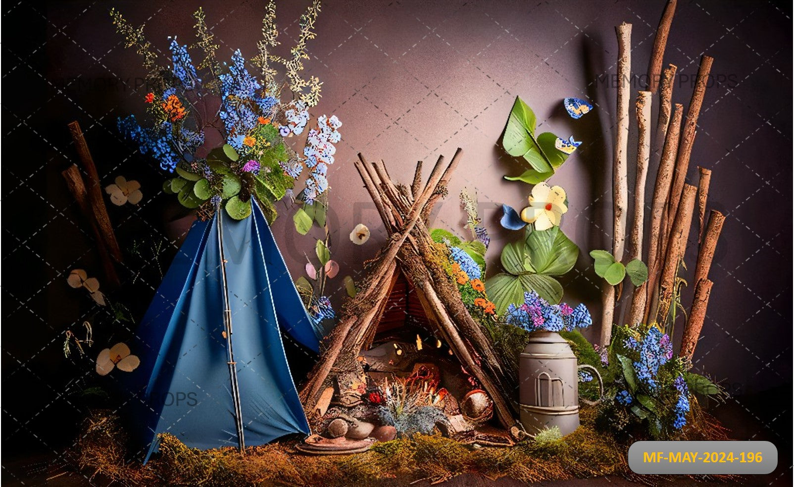 Jolly Journey Wagon Printed Backdrop