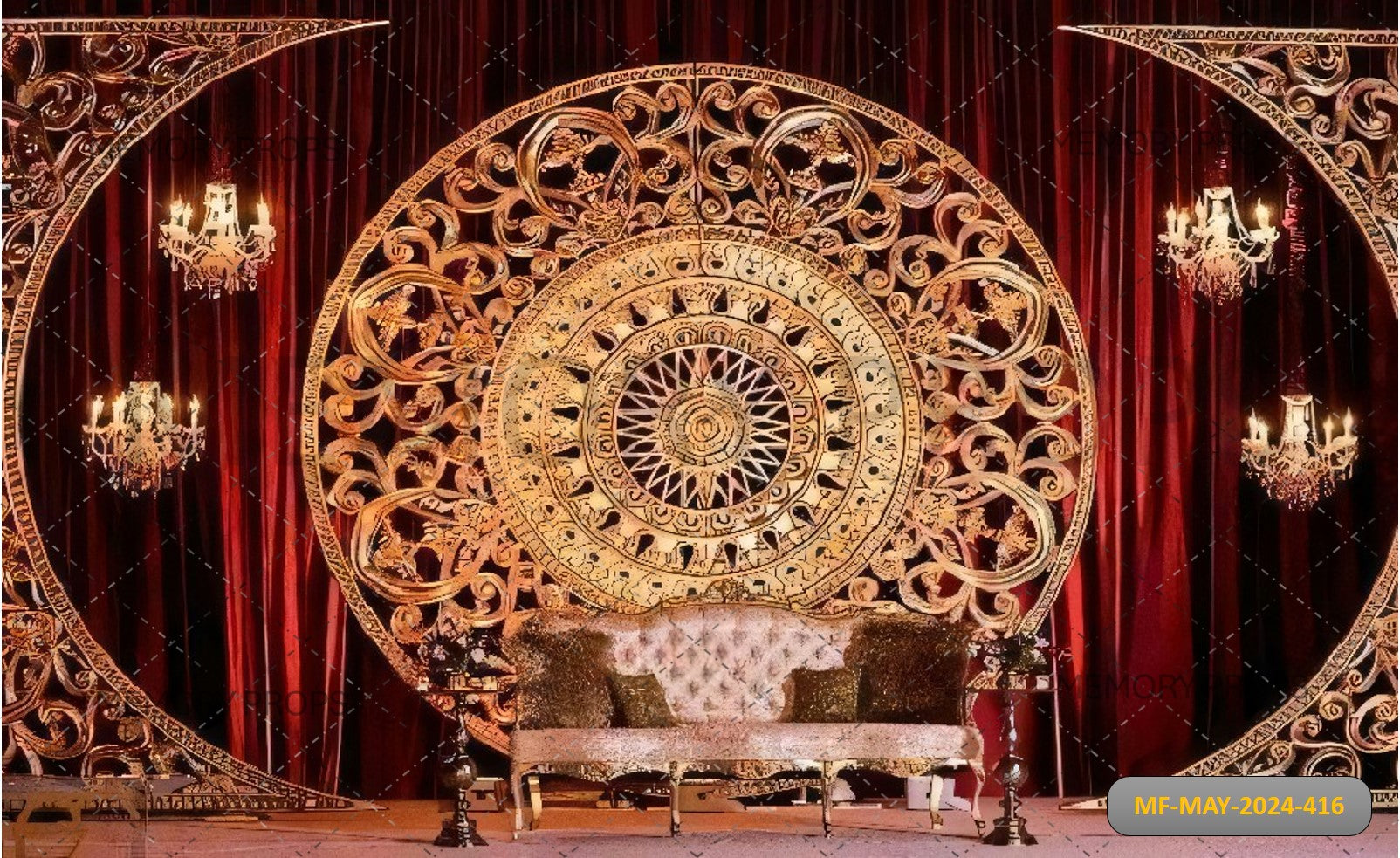 Wedding Stage Printed Backdrop