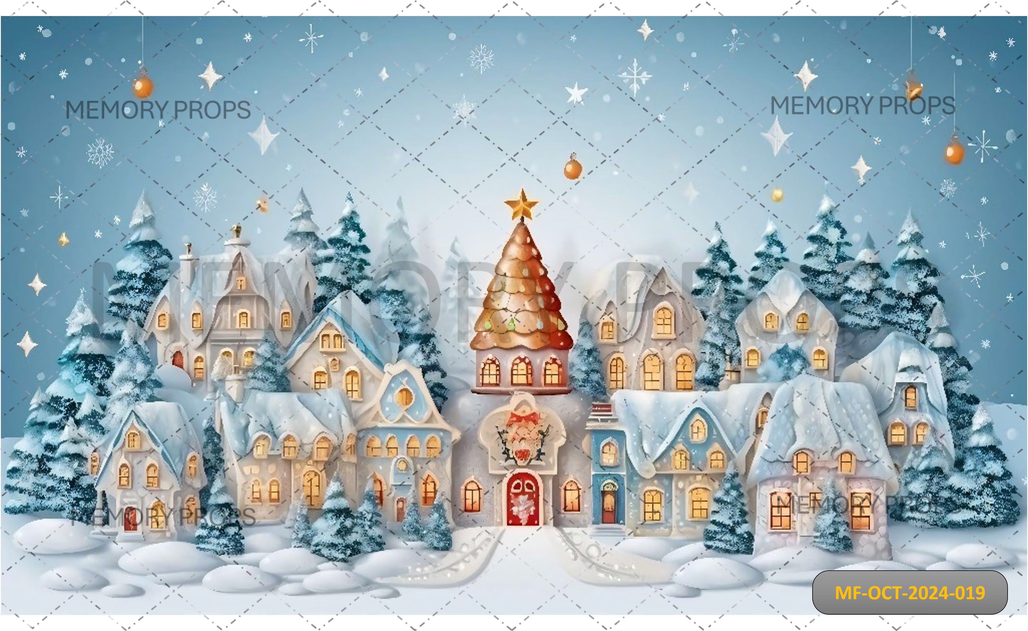 Christmas Holidays Greeting Printed Backdrop