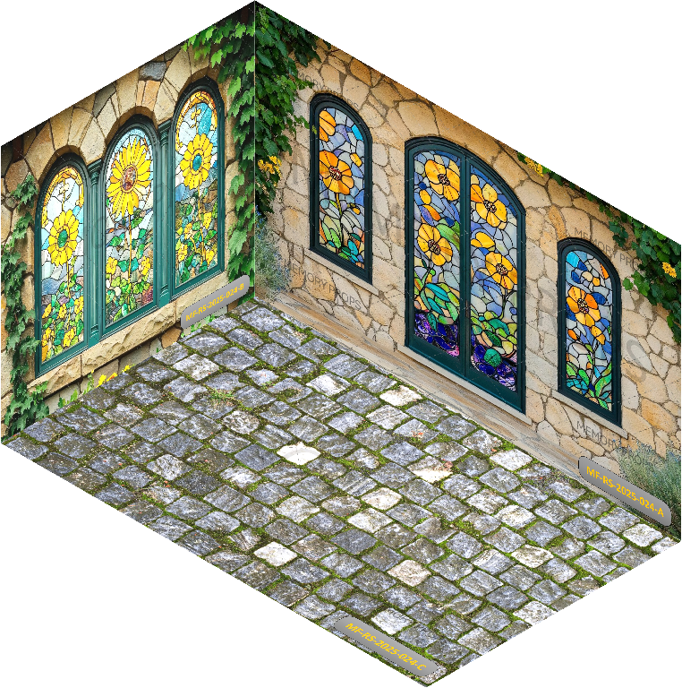Sunflower Chapel Room Set Backdrop